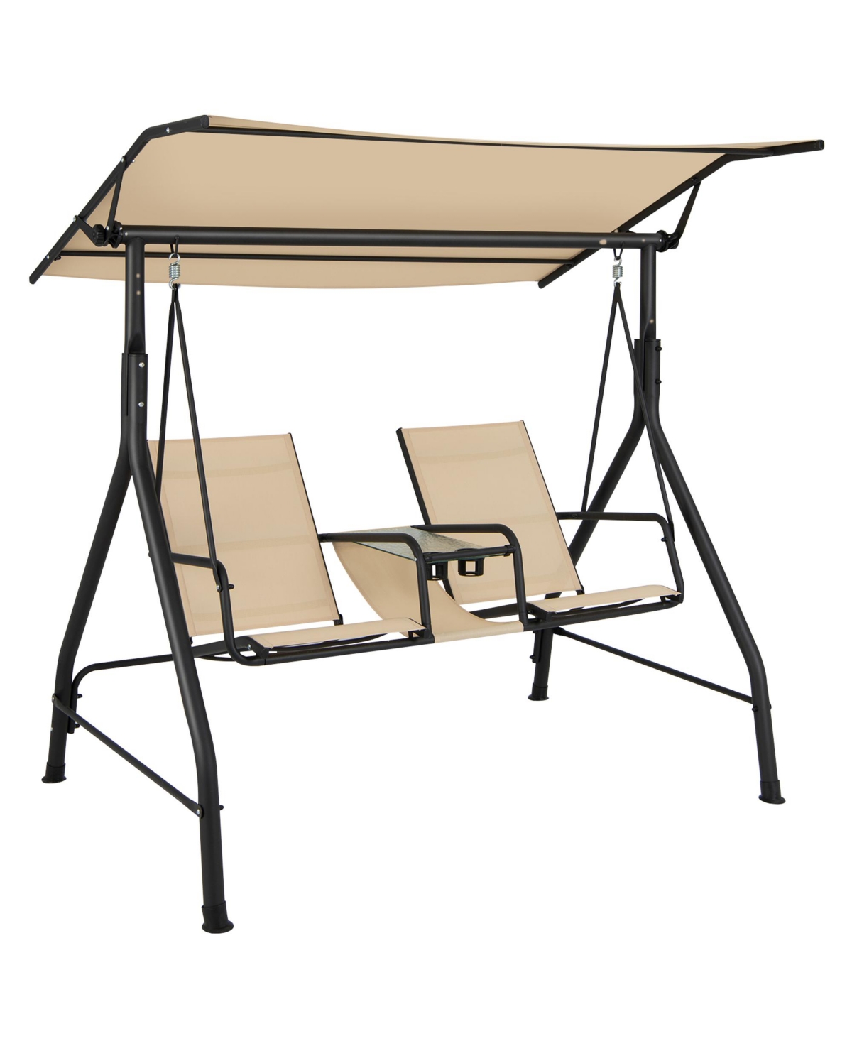 Click here for Gymax 2-Person Porch Swing Adjustable Canopy Swing... prices