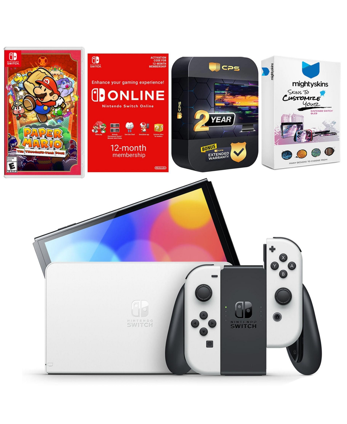 Click here for Nintendo Switch White Oled Console with Paper Mari... prices
