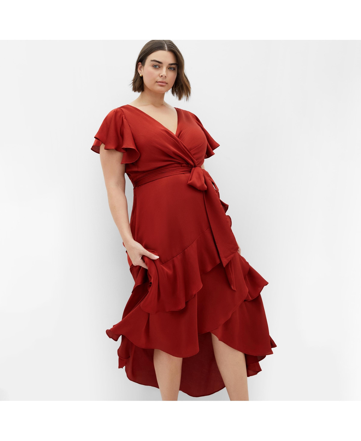 Click here for City Chic Plus Size Flirty Jen Maxi Dress - Toffee prices