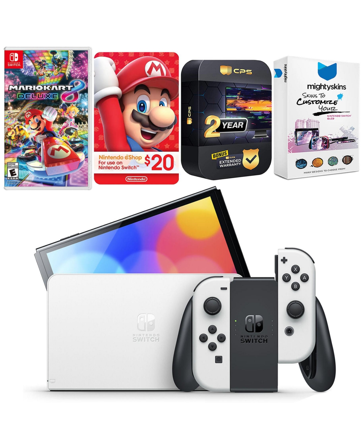 Click here for Nintendo Switch White Oled Console with Mario Kart... prices