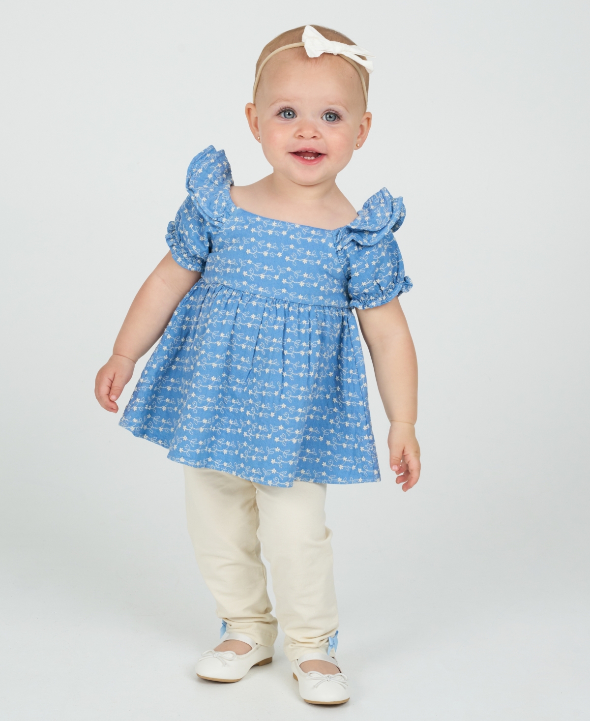 Click here for Rare Editions Baby Girls 2-Piece Embroidered Top a... prices