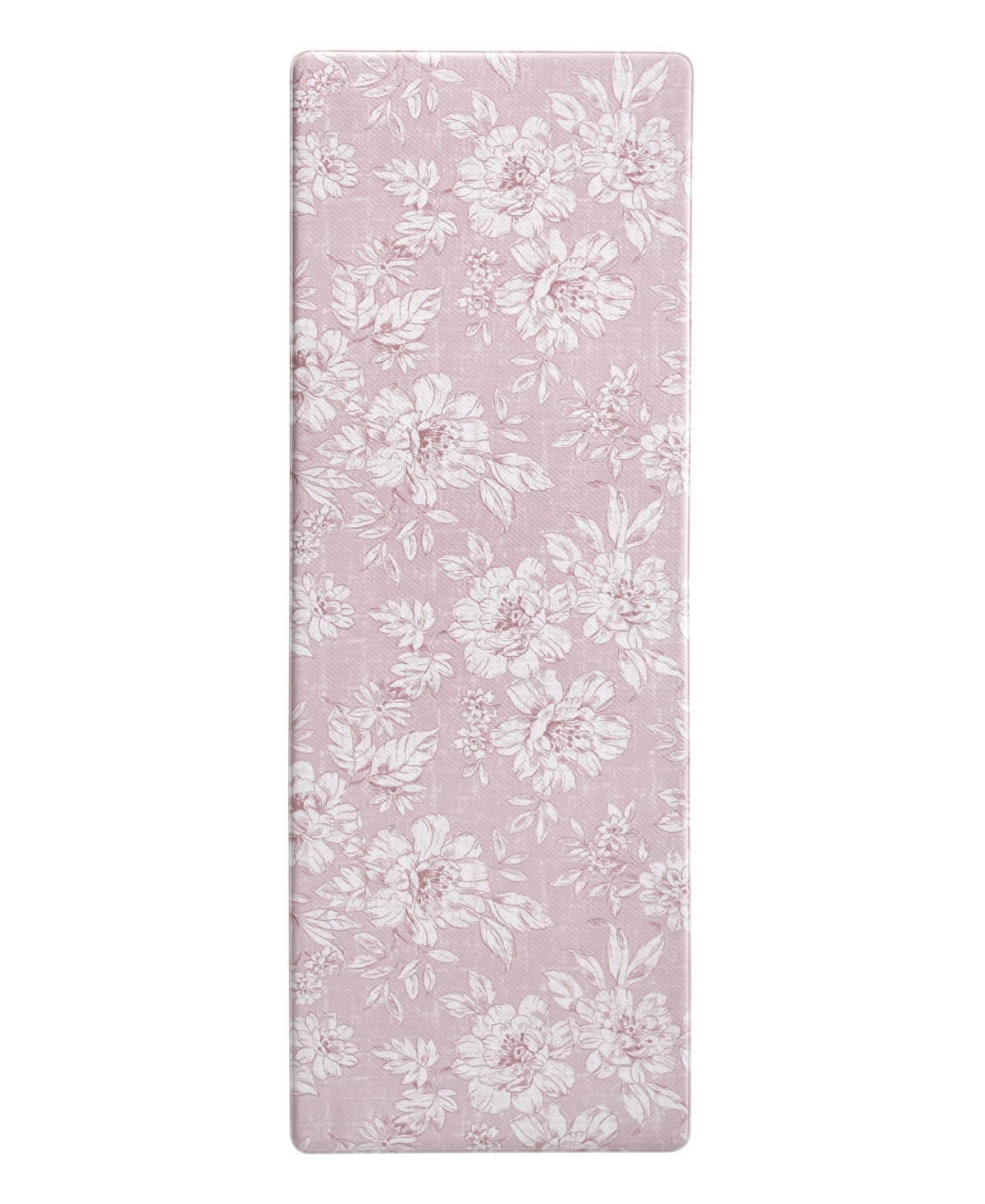 Laura Ashley Iris Anti-Fatigue Wellness Mat  17.5 x 48 - Soft Pink