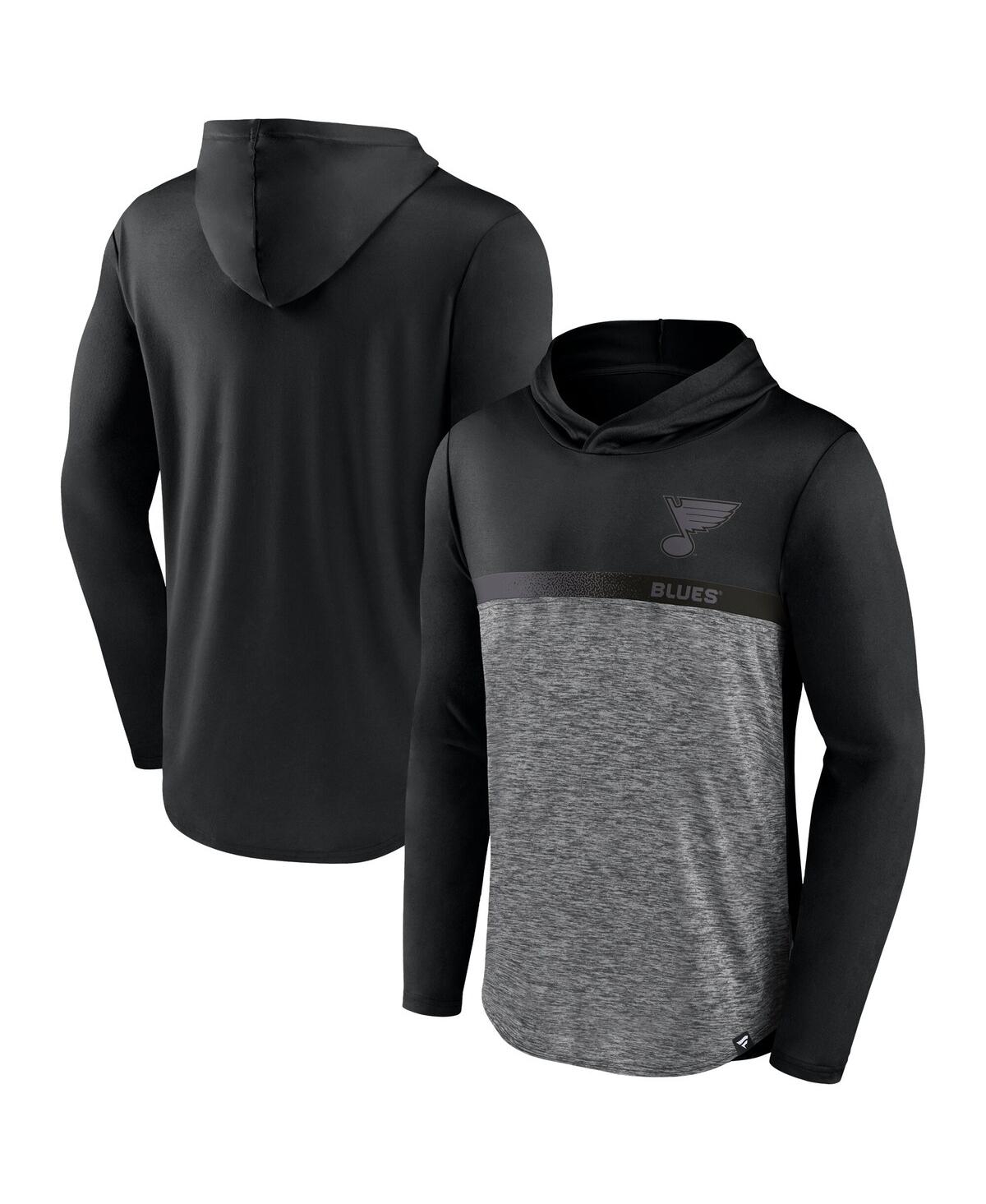 Click here for Fanatics Mens Black/Heather Charcoal St. Louis Blu... prices