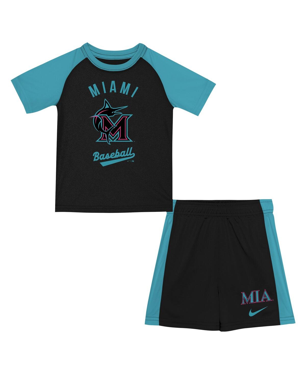 Click here for Nike Little Boys and Girls 2-Piece Black/Teal Miam... prices