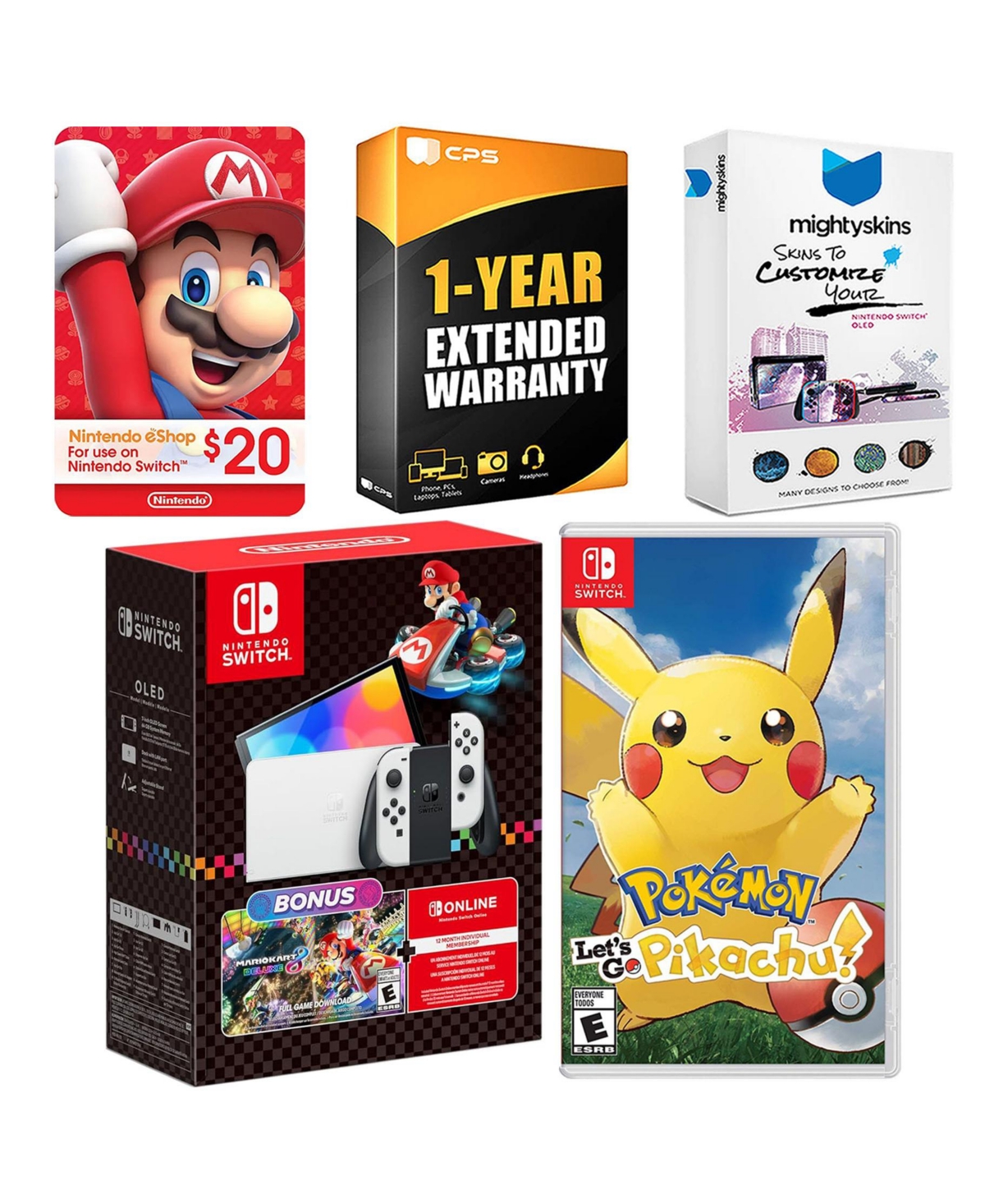 Click here for Nintendo Switch Oled Console Mario Kart 8 Bundle w... prices