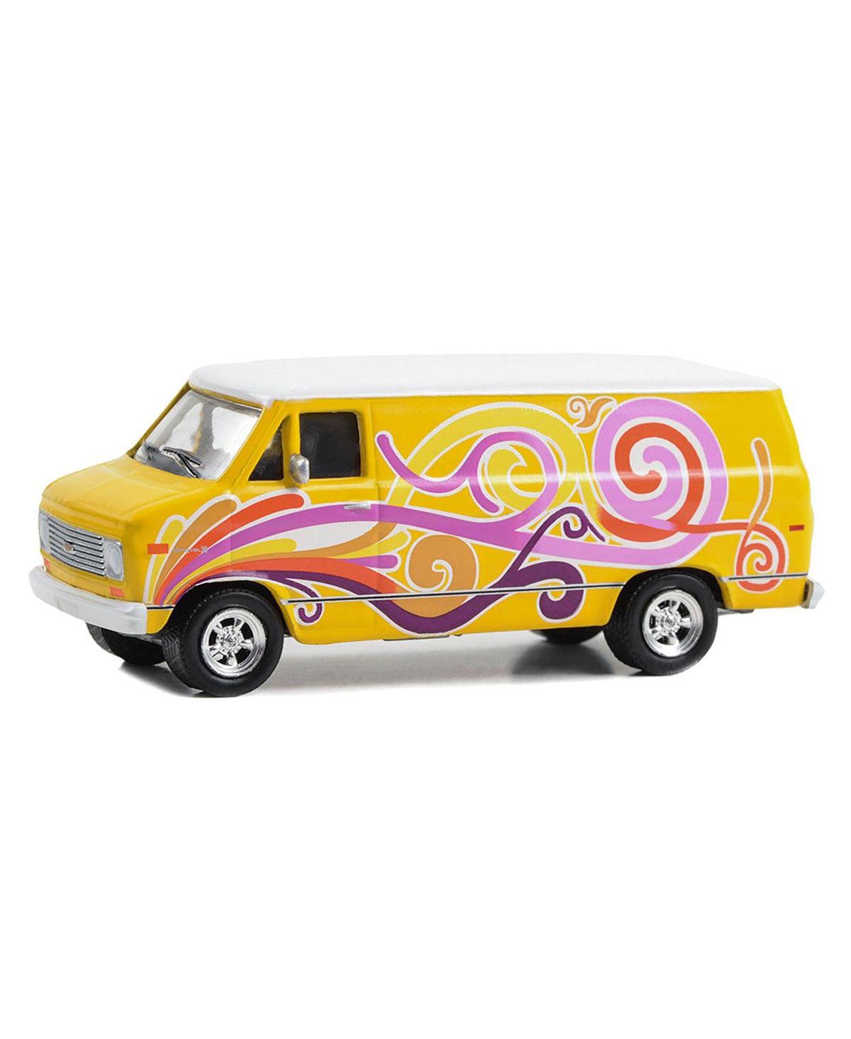 Click here for 1/64 1976 Chevrolet G20 Custom Van Yellow w/ Swirl... prices