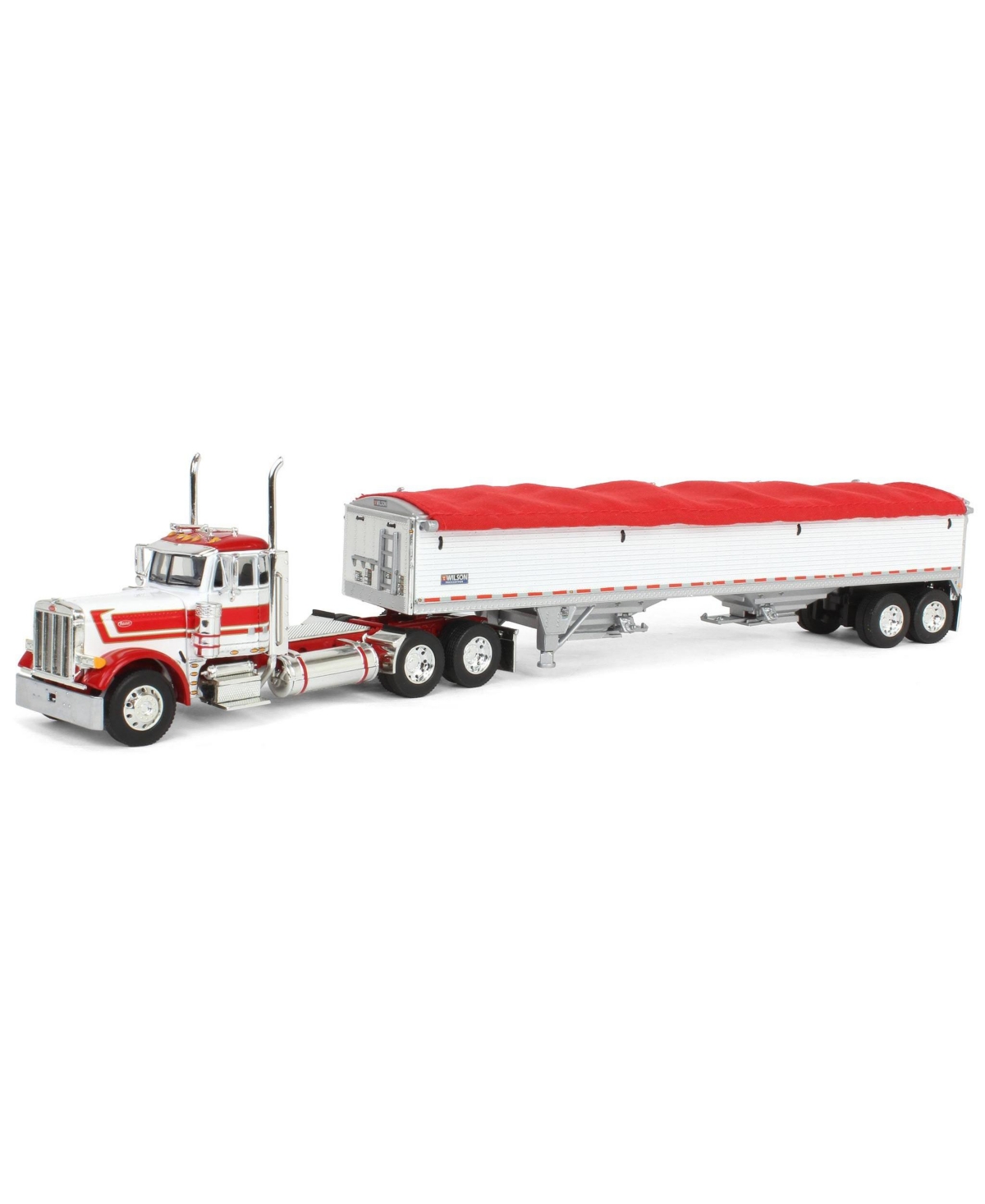 Click here for 1/64 White Red Peterbilt 379 Day Cab w/White Wilso... prices
