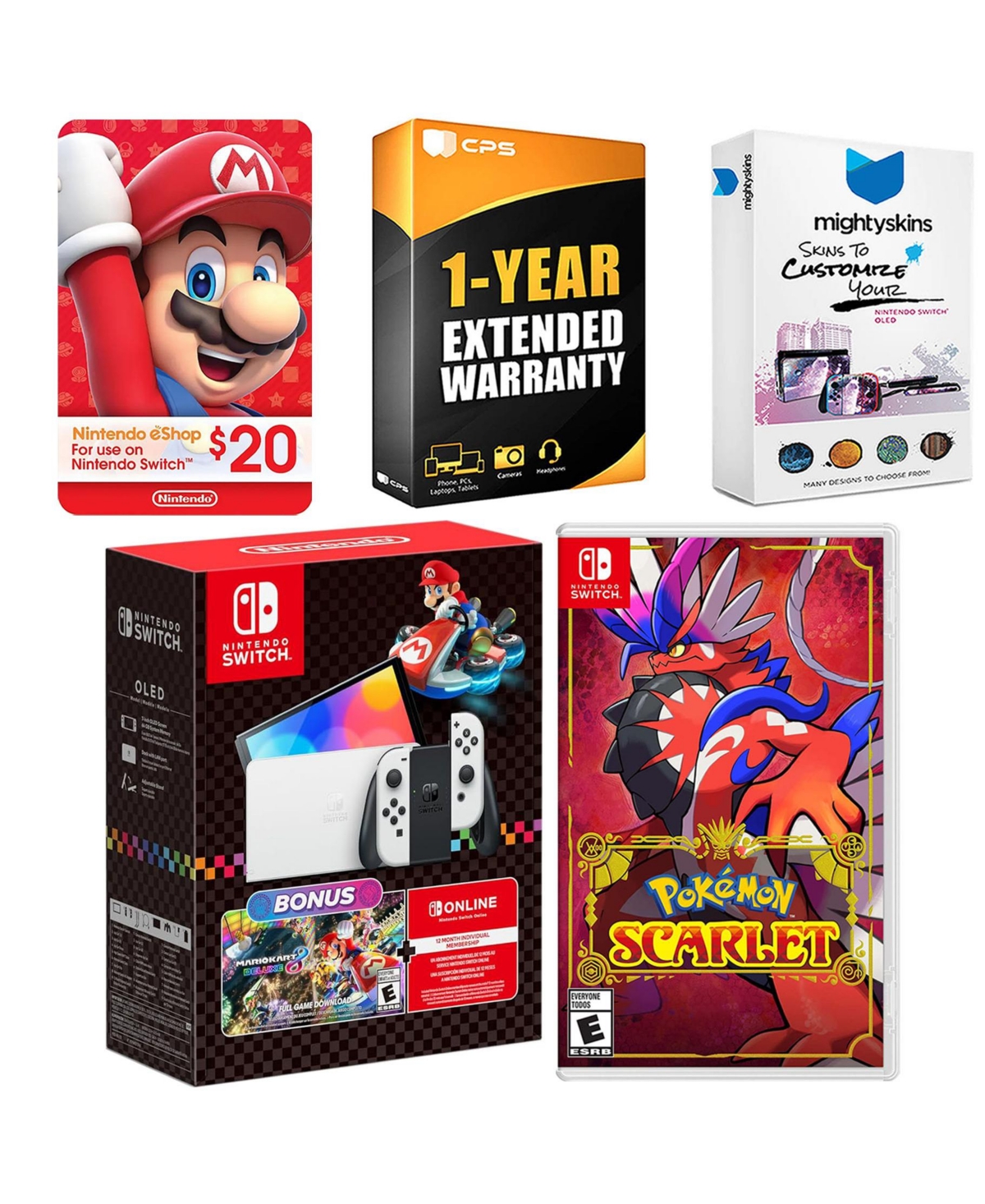 Click here for Nintendo Switch Oled Console Mario Kart 8 Bundle w... prices
