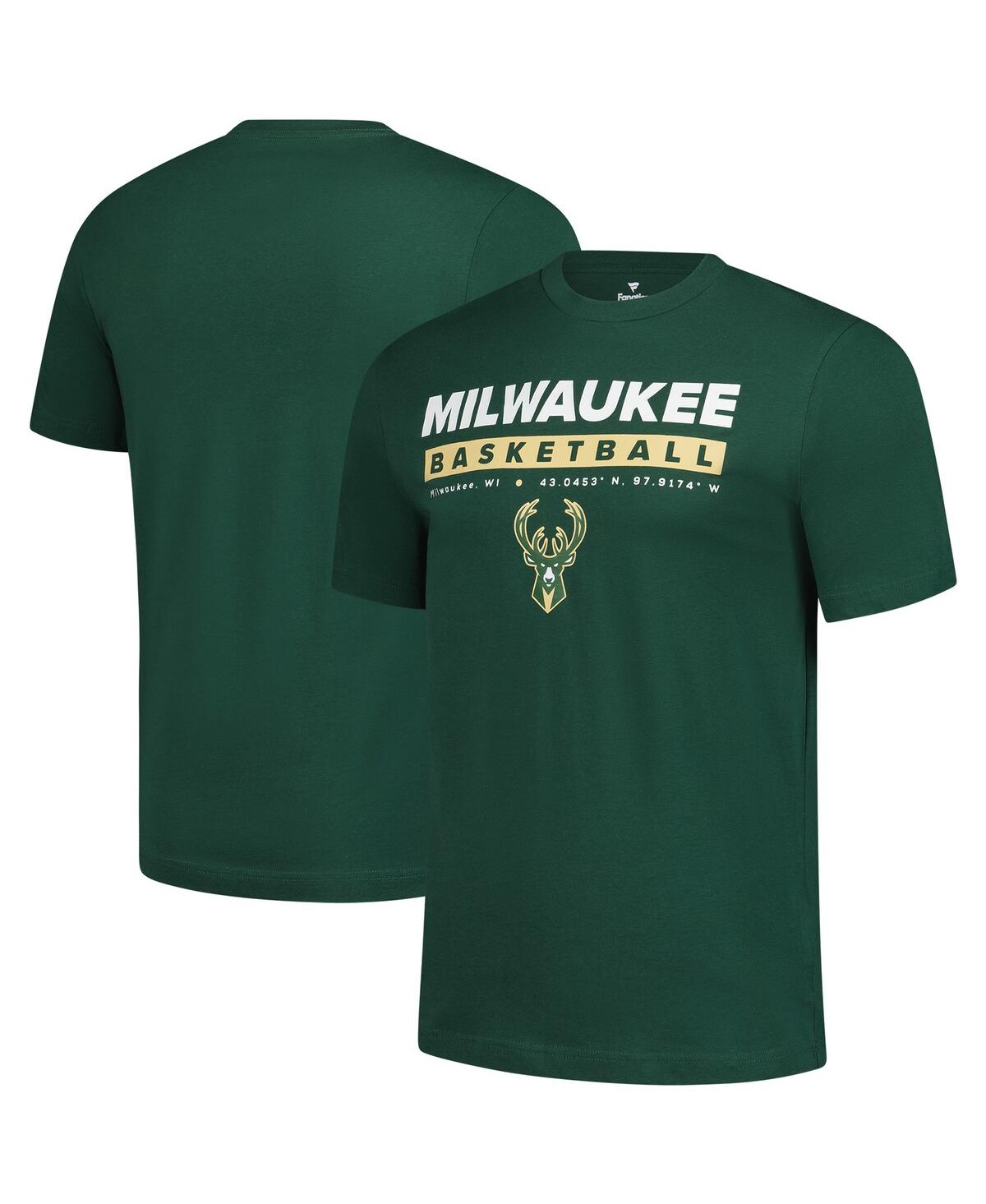 Click here for Fanatics Mens Hunter Green Milwaukee Bucks Locatio... prices
