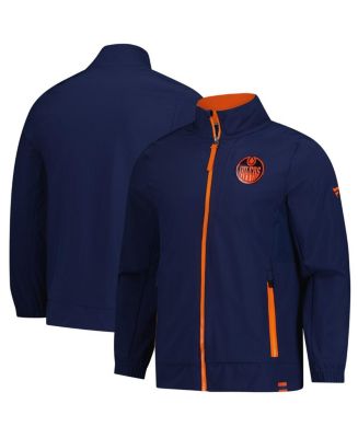 Fanatics Men's Navy Edmonton Oilers Woven Full-Zip Rink Jacket - Macy's