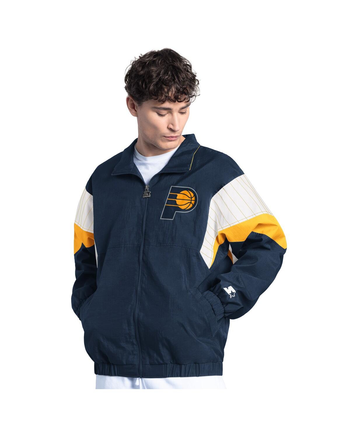 Click here for Starter Mens Navy Indiana Pacers Yard Line Full-Zi... prices