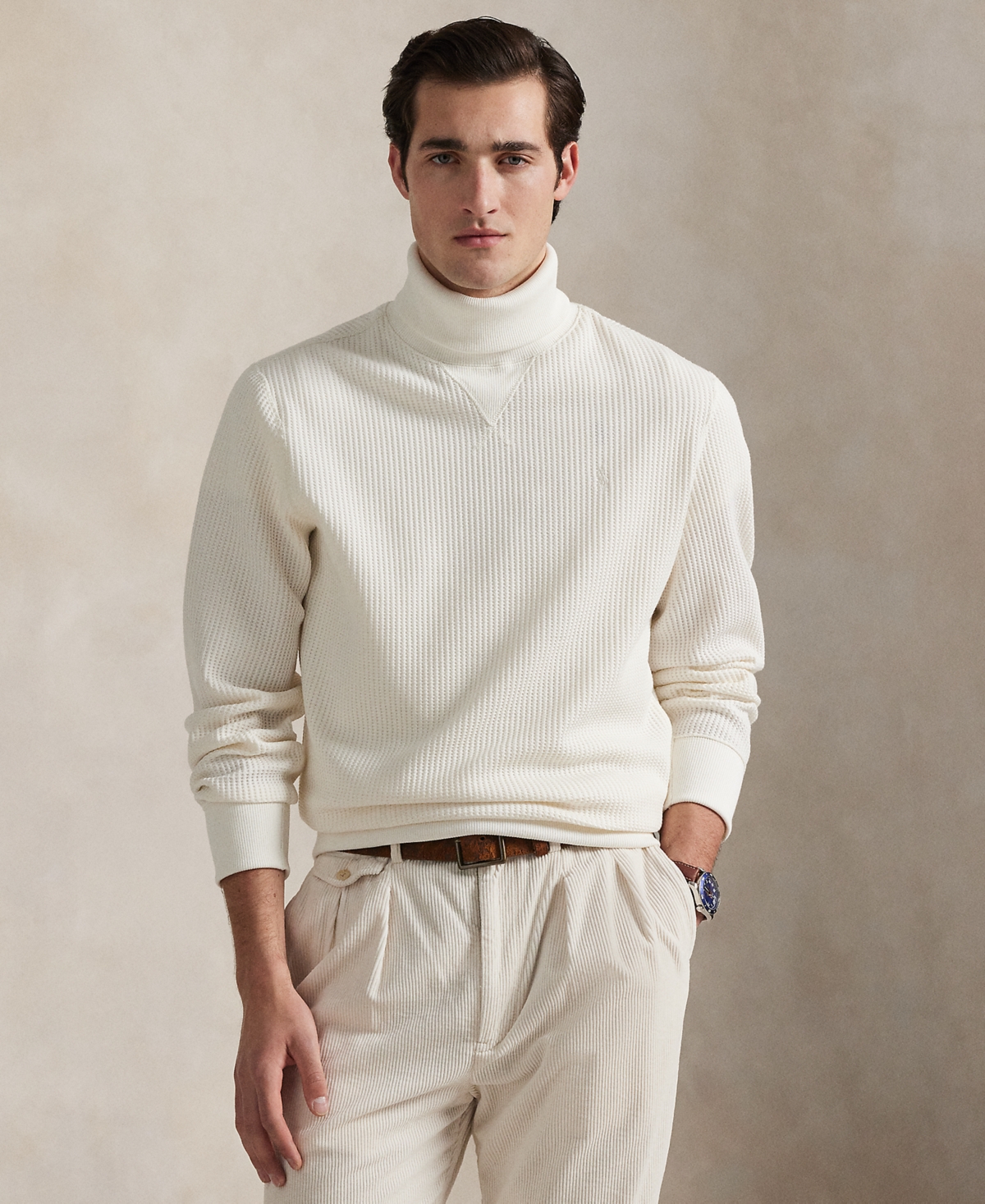 Click here for Polo Ralph Lauren Mens Waffle-Knit Fleece Turtlene... prices