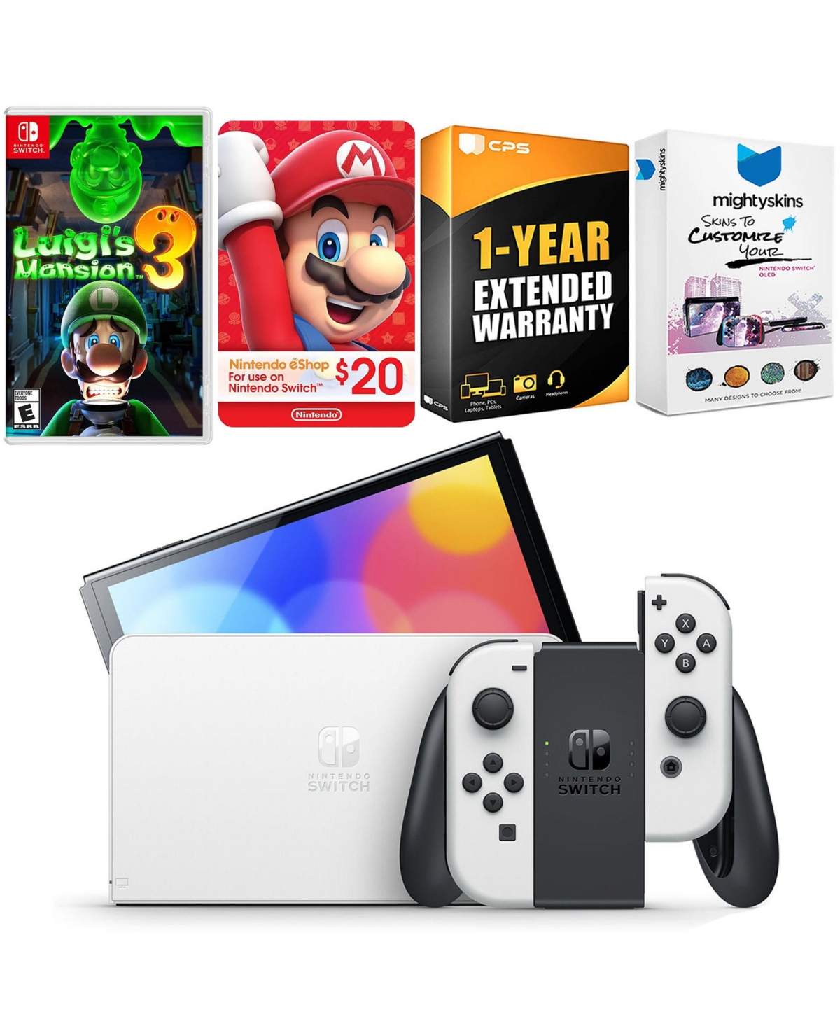 Click here for Nintendo Switch White Oled Console with Luigi s Ma... prices