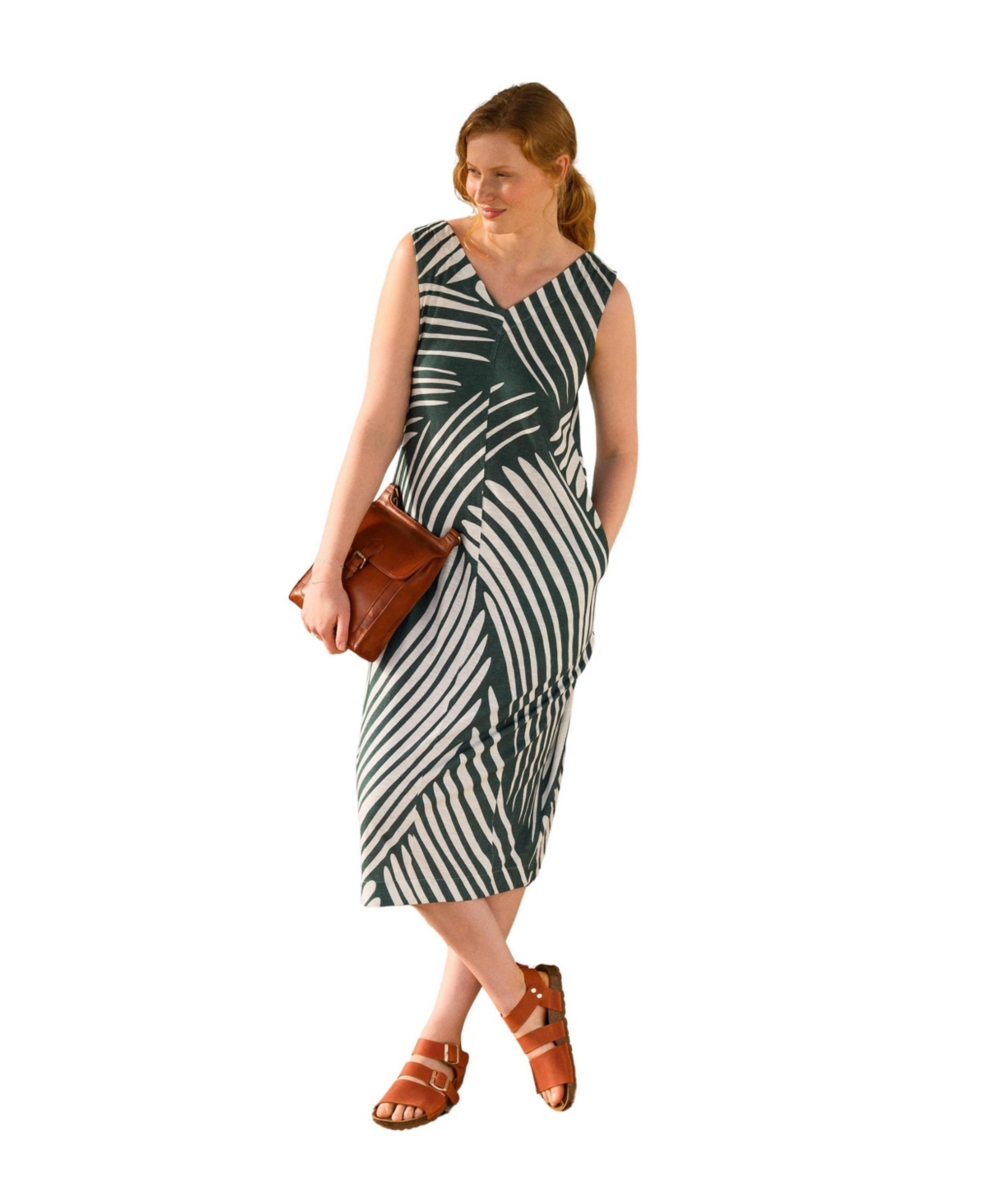 Click here for Celtic & Co. Womens Slub Jersey S/L Midi Dress - D... prices