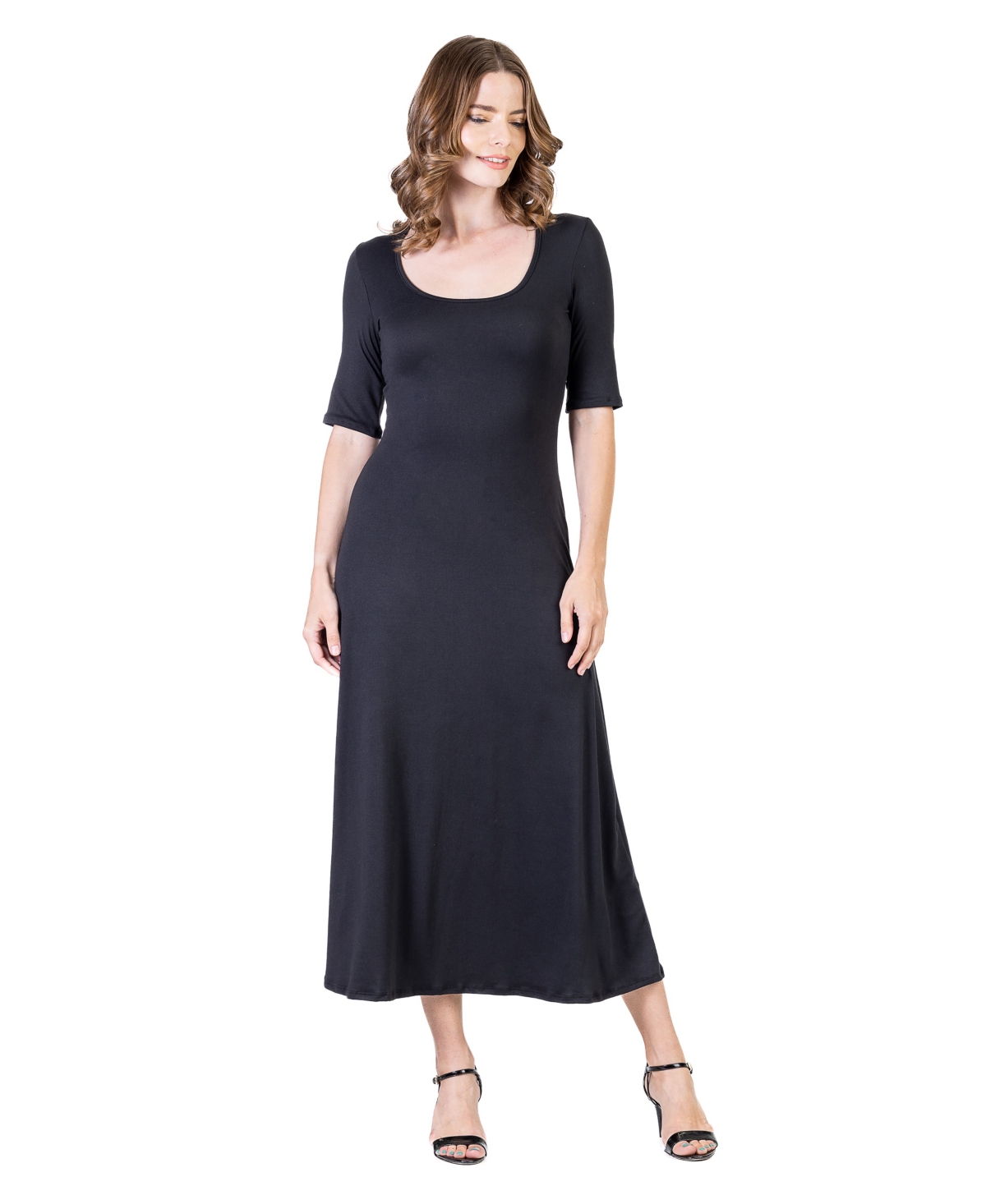 Click here for 24seven Comfort Apparel Petite Casual Maxi Dress -... prices