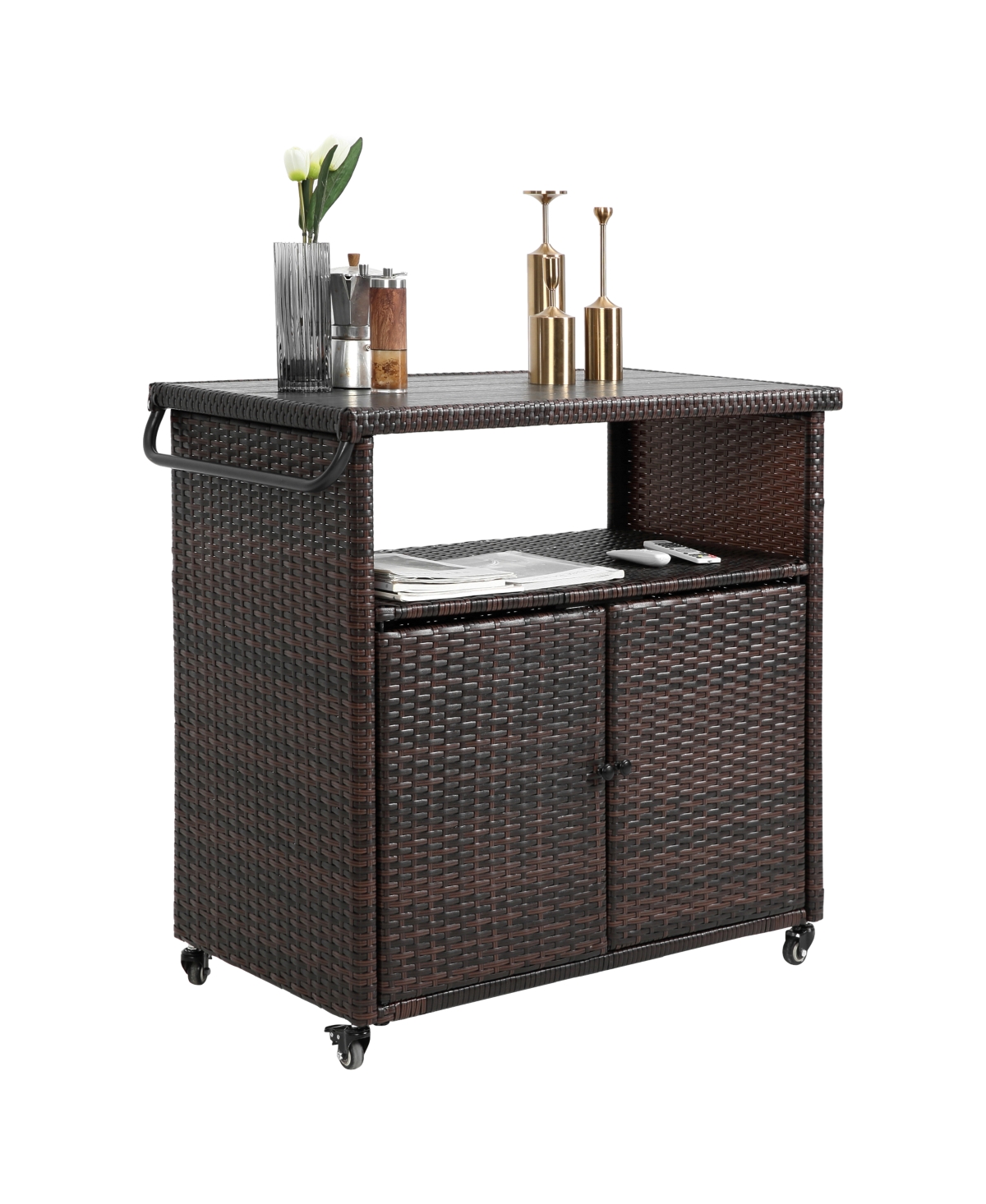 Click here for Mondawe Large Wicker Kitchen Cart with Extendable... prices