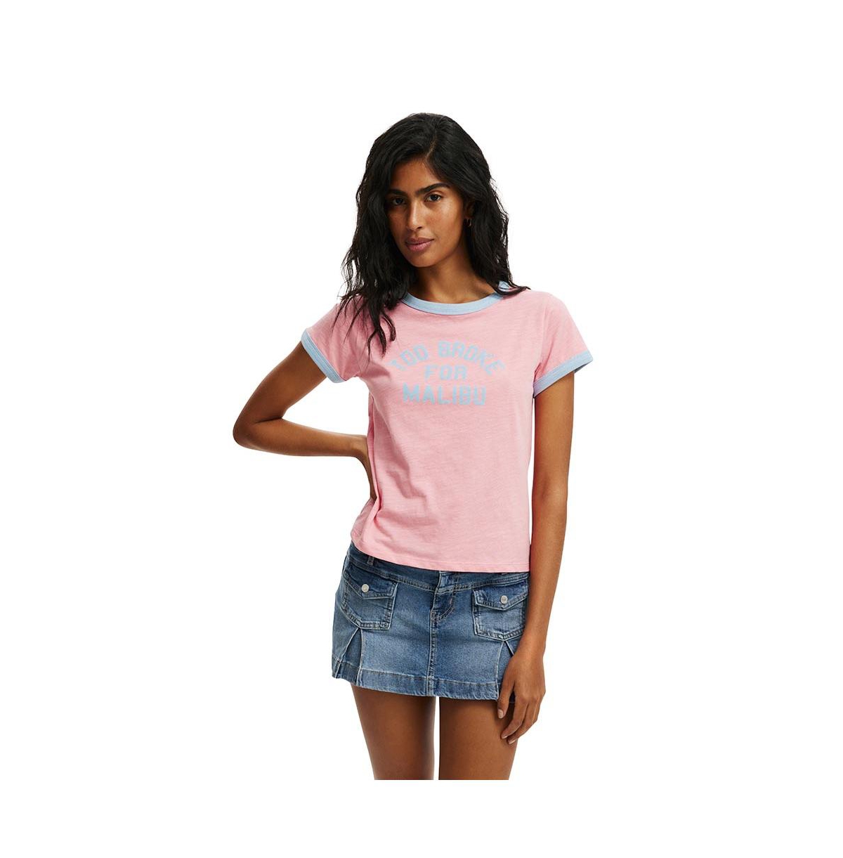Click here for Cotton On Womens Baby Graphic Tee - Too broke for... prices