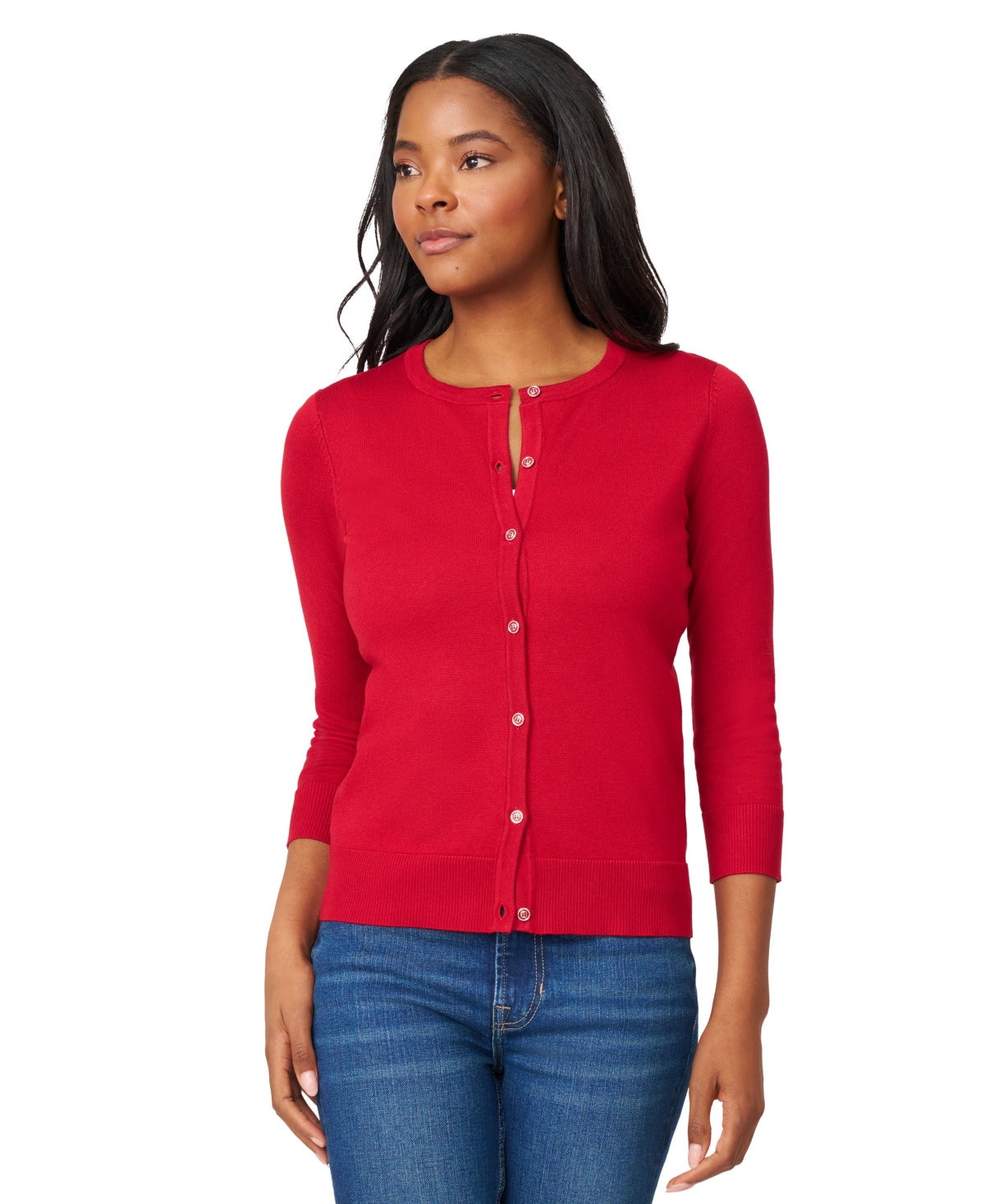 Click here for Melissa Paige Petite Crewneck 3/4-Sleeve Cardigan... prices