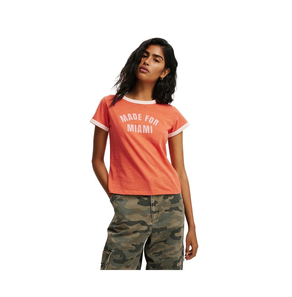 Click here for Cotton On Womens Baby Graphic Tee - Made for miami... prices
