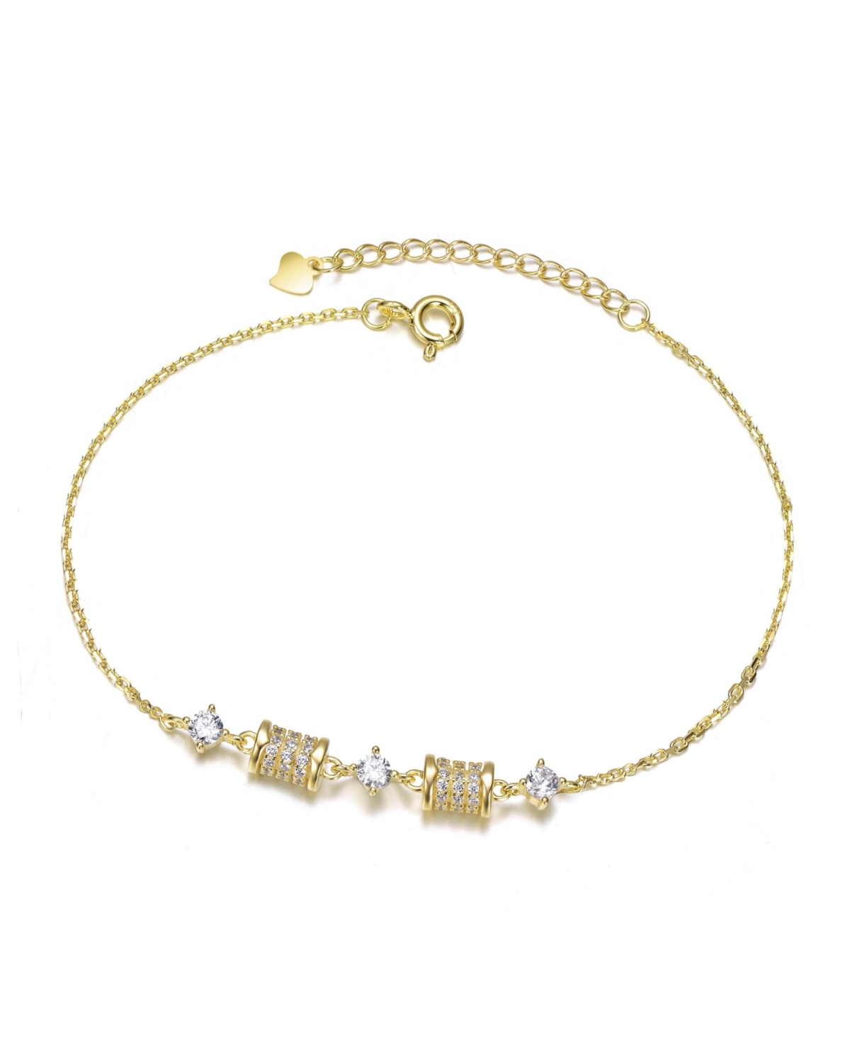Click here for 14K Gold Plated with Clear Cubic Zirconia & Textur... prices