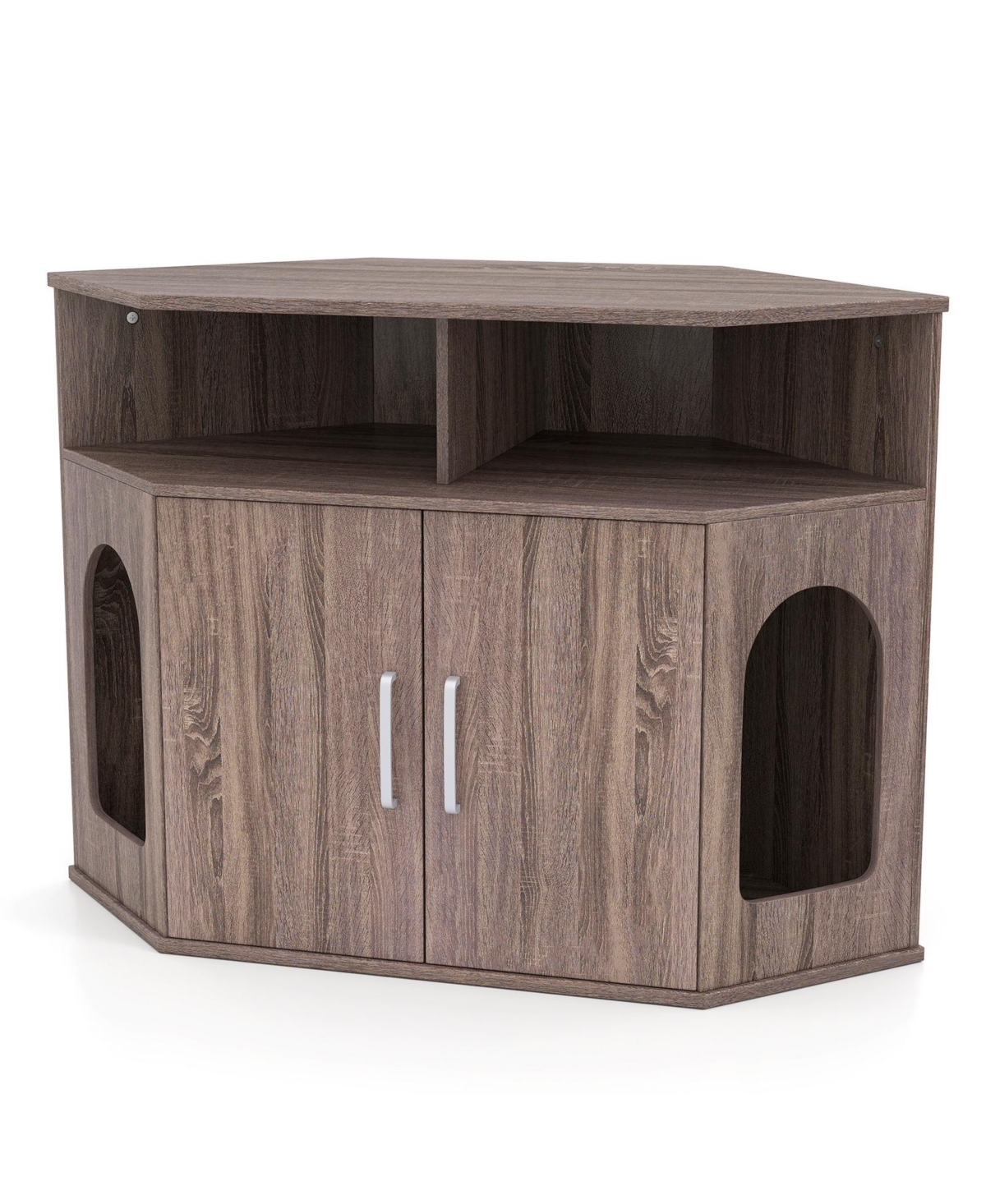 Click here for Corner Cat Litter Box Enclosure with Storage Shelv... prices