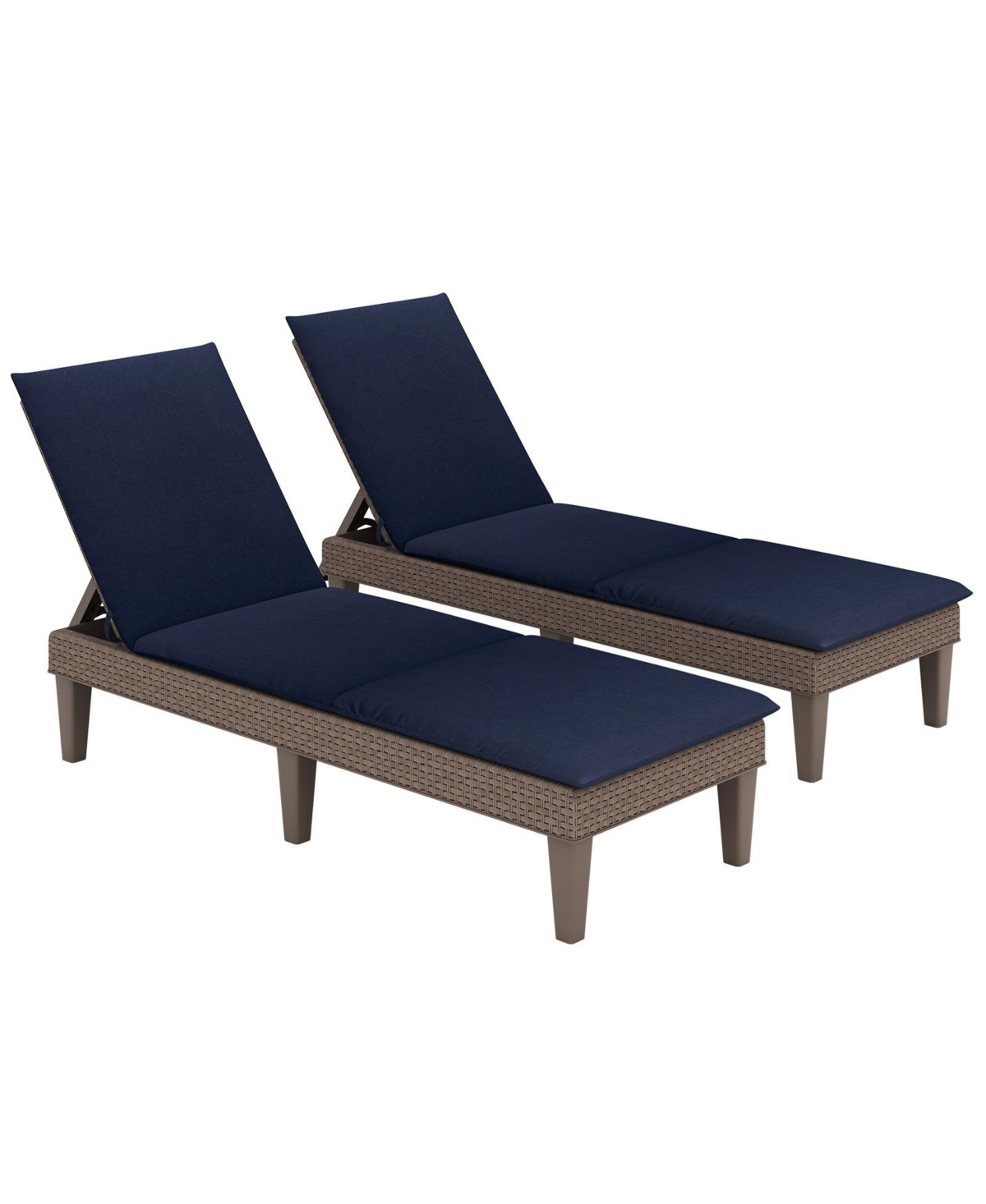 Click here for Gymax 2PCS Patio Lounge Chair Recliner Chair w/ 3-... prices