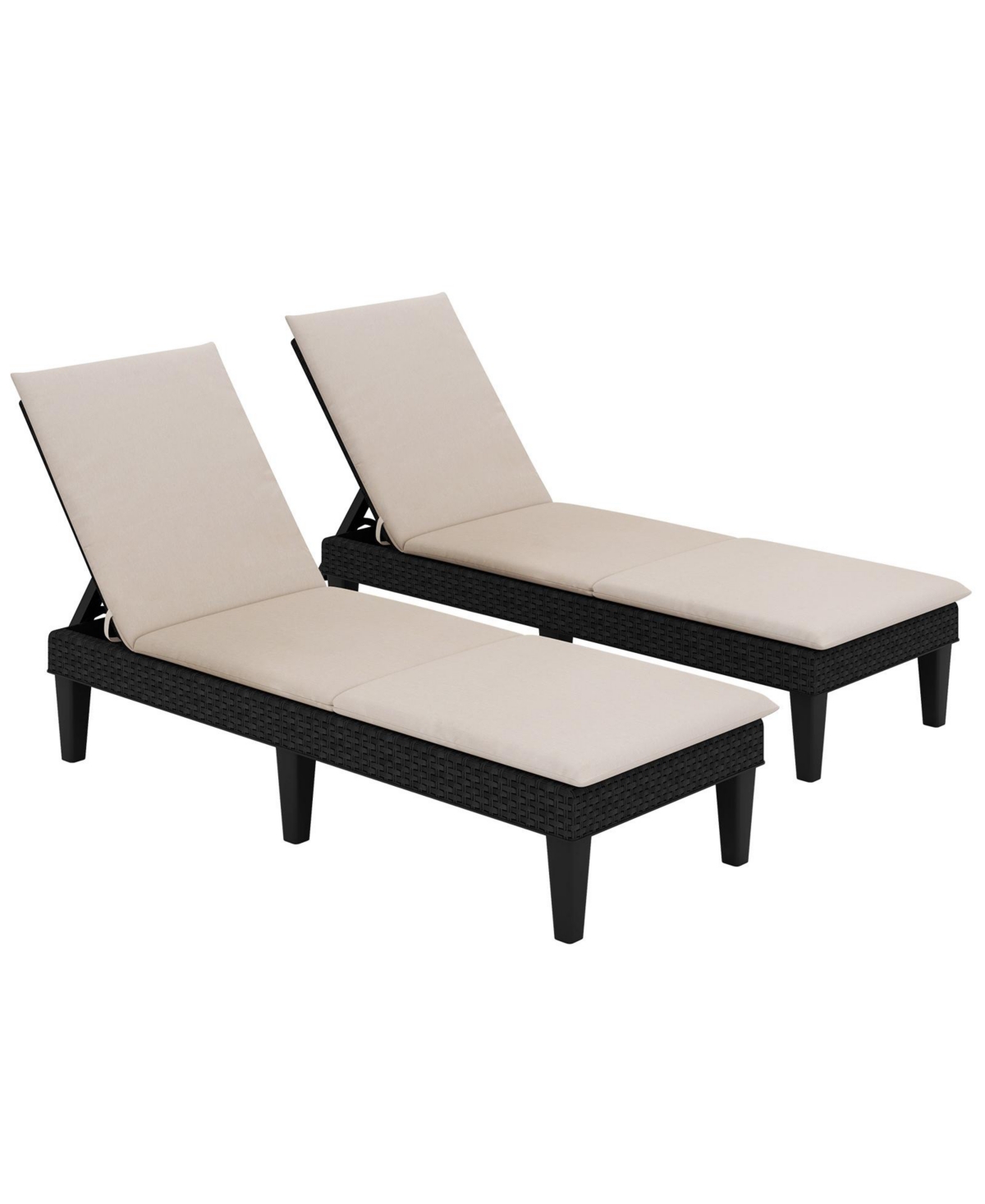 Click here for Gymax 2PCS Patio Lounge Chair Recliner Chair w/ 3-... prices