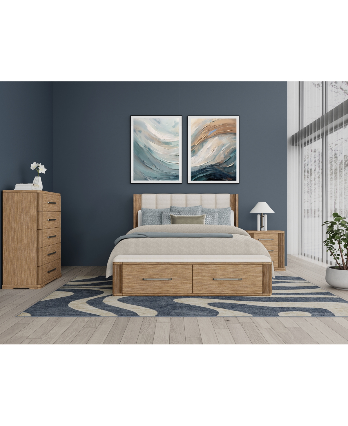 Click here for Frandlyn 3-Pc. Queen Bedroom Set (Storage Bed  Che... prices