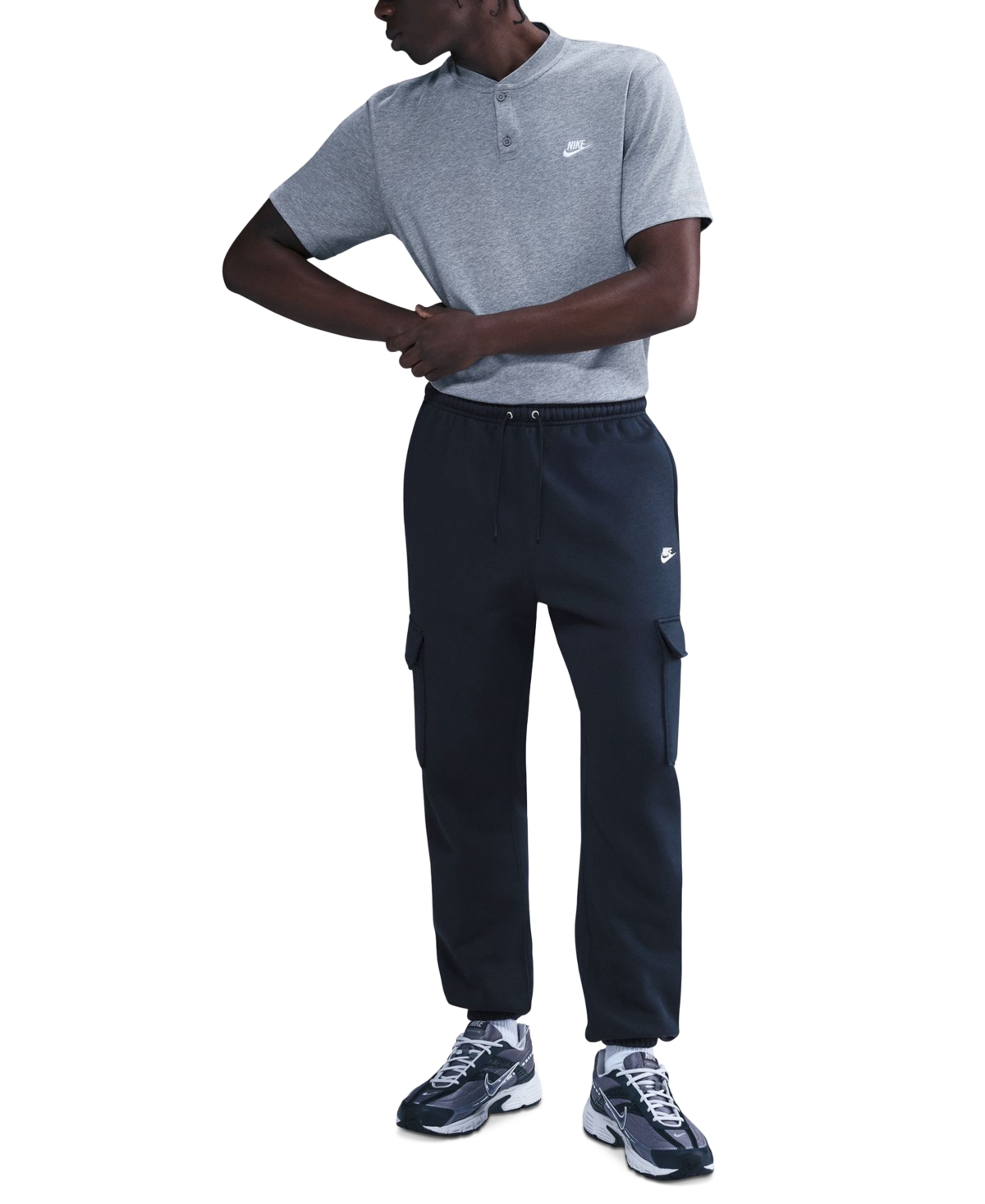 Click here for Nike Mens Club Fleece Cargo Pants - Obsidian/Obsid... prices