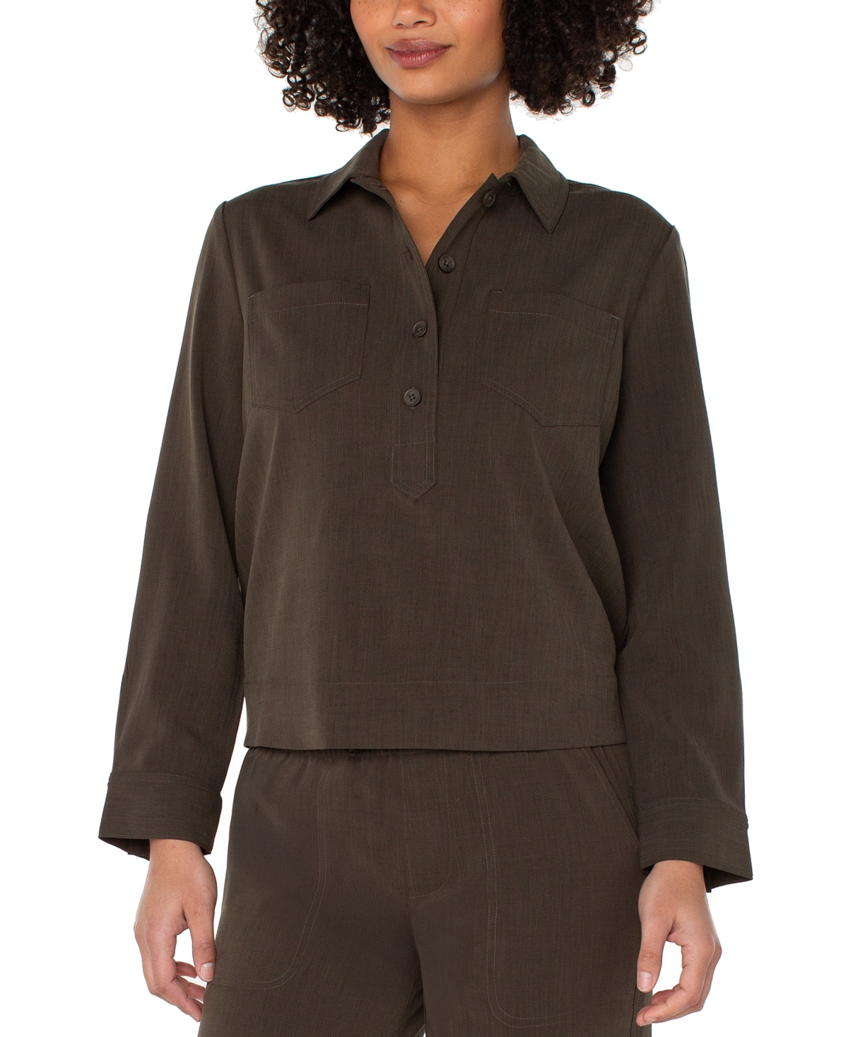 Click here for Liverpool Los Angeles Womens Popover Woven Shirt -... prices