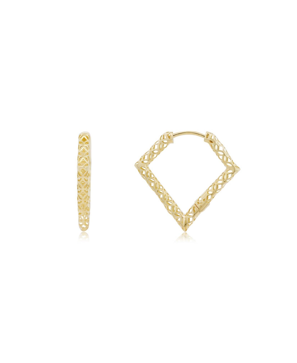 Click here for The Lovery Geometric Gold Hoop Earrings 14k Gold -... prices