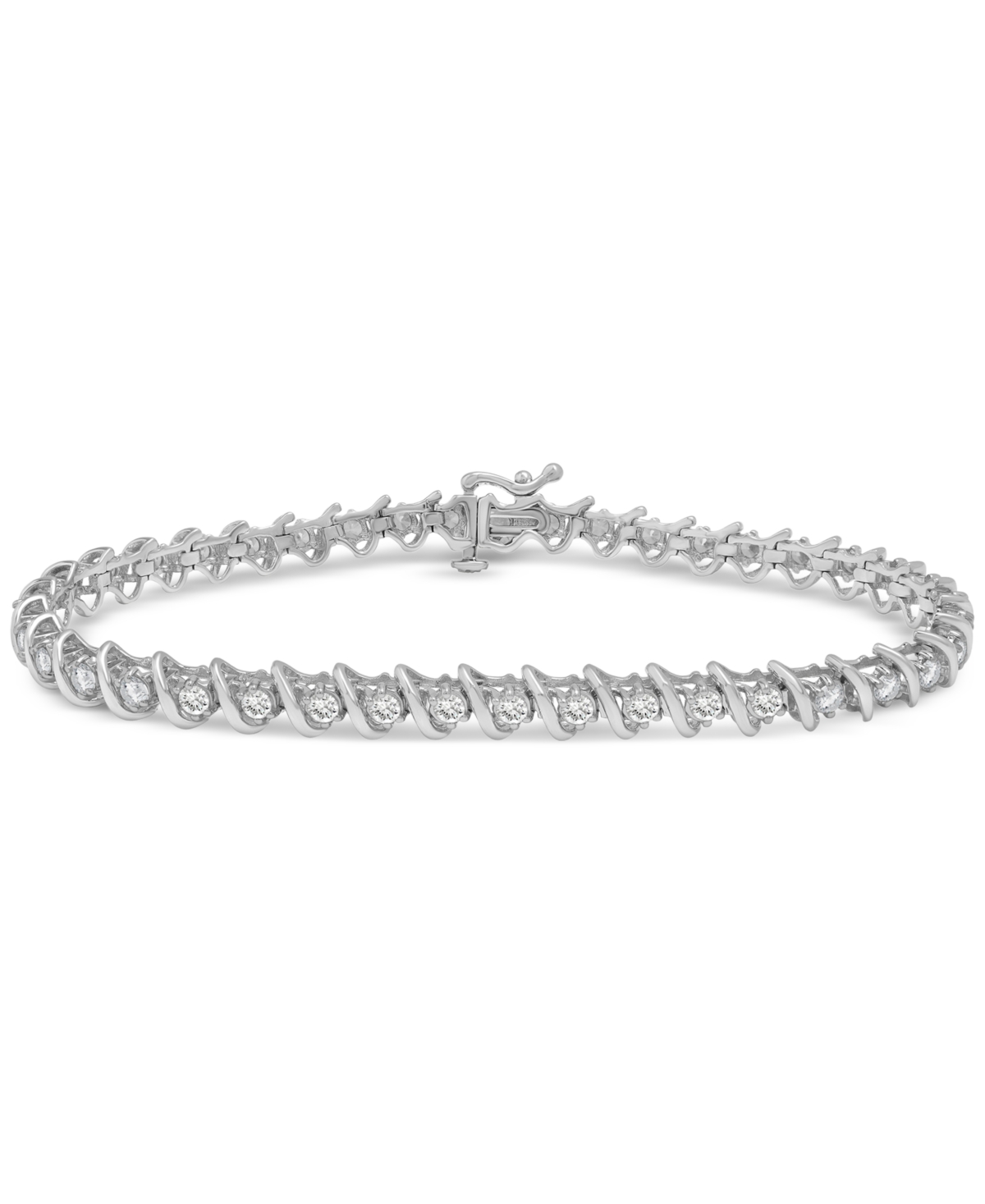 Click here for Diamond Twist Bracelet (2 ct. t.w.) in 14k White G... prices