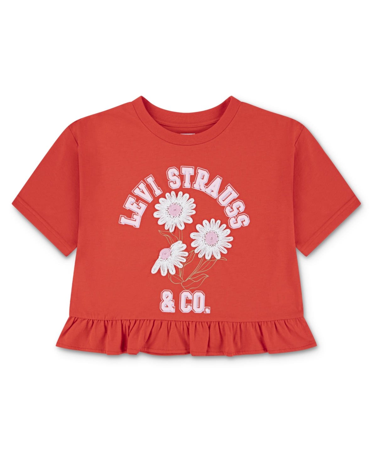 Click here for Levis Big Girls Peplum Flare T-Shirt - Bright Red prices