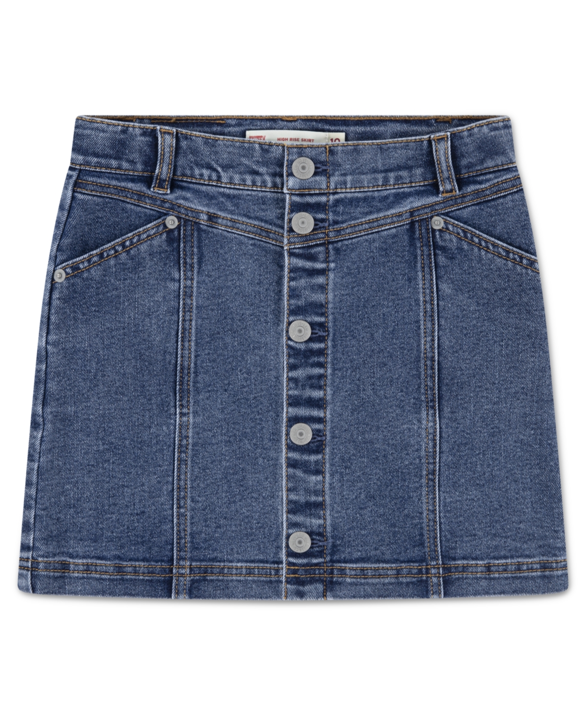 Click here for Levis Big Girls Buttoned Denim Skirt - Med Blue prices