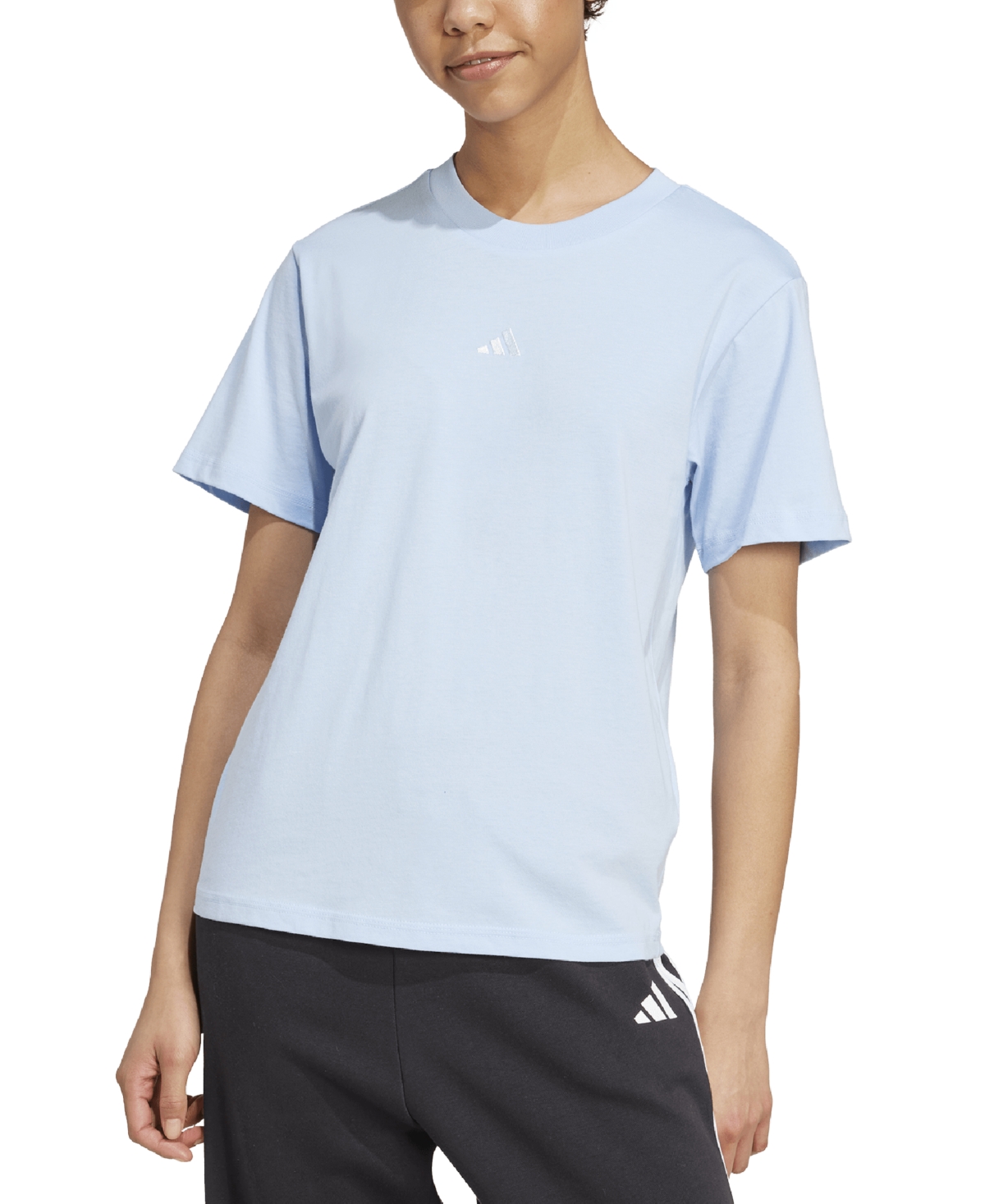 Click here for adidas Womens Short-Sleeve Cotton Crewneck Logo T-... prices