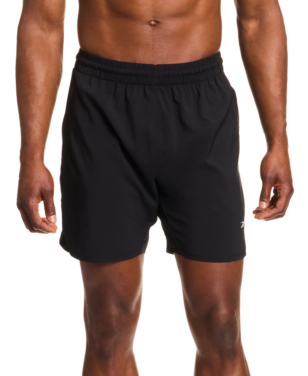 Click here for Reebok Mens Run 7 Woven Active Pull-On Shorts - Bl... prices