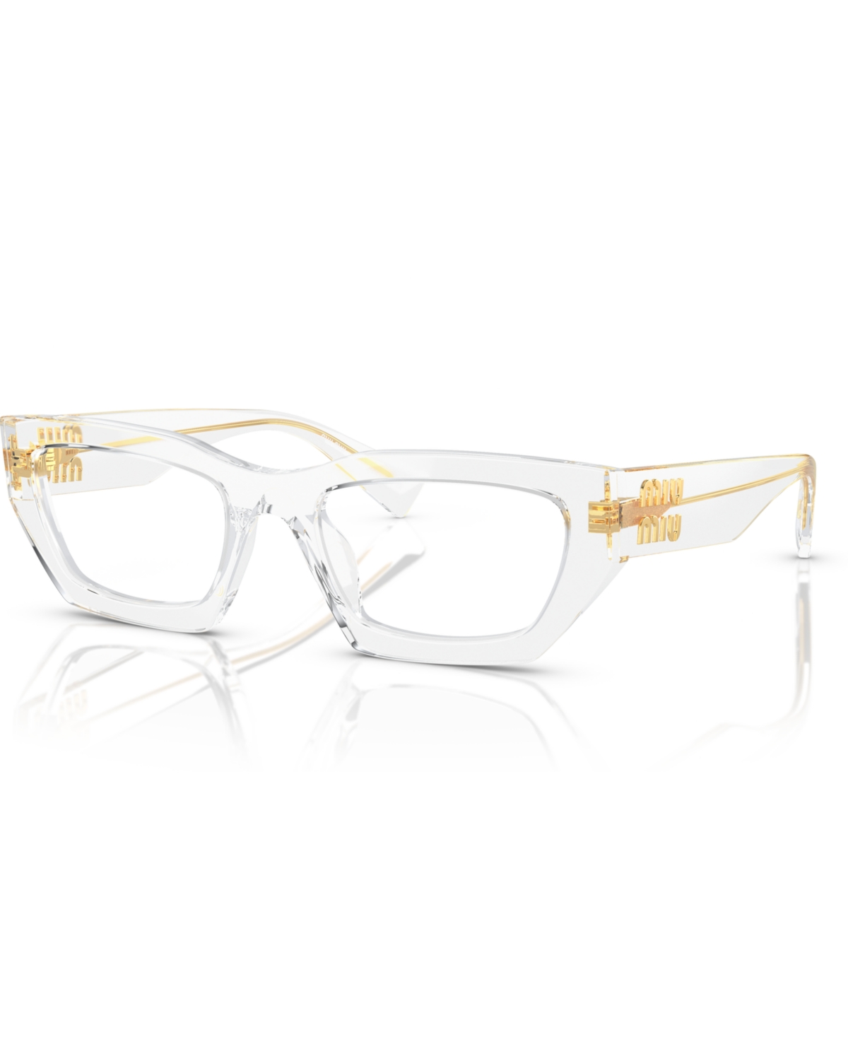 Click here for Miu Miu Womens Irregular Eyeglasses  Mu 03XV - Tra... prices