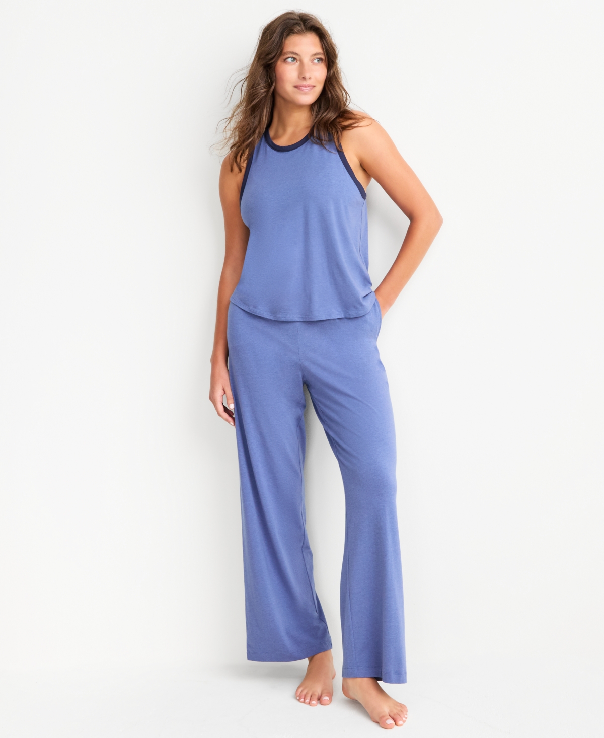 State of Day Womens Solid Knit Tank Pajama Set  Xs-3X  Macys Exclusive - Nightfall