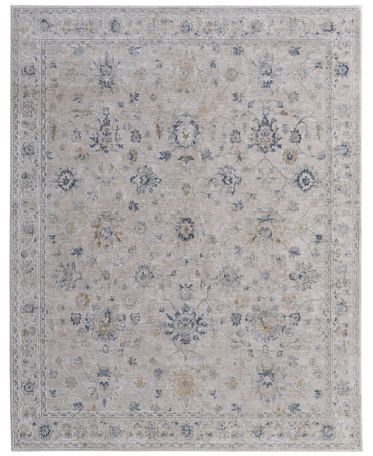 Click here for Feizy Pasha 39M7F 710x103 Area Rug - Ivory  Blue prices