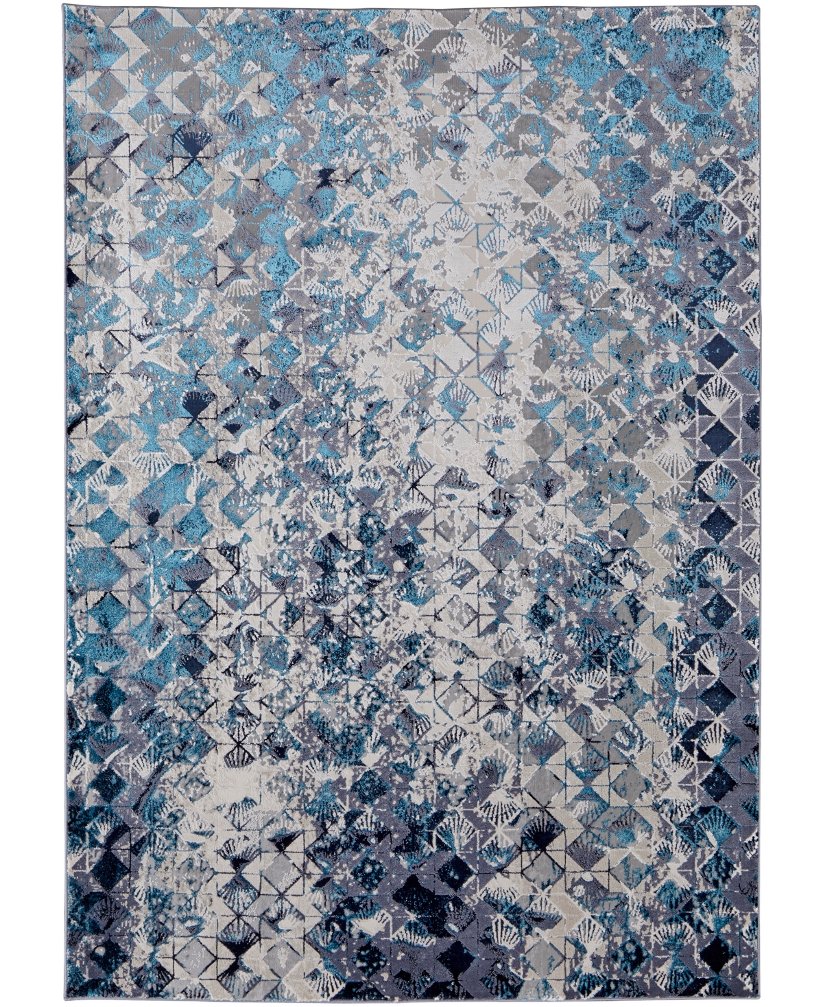 Click here for Feizy Indio 39H0F 311x6 Area Rug - Blue  Ivory prices