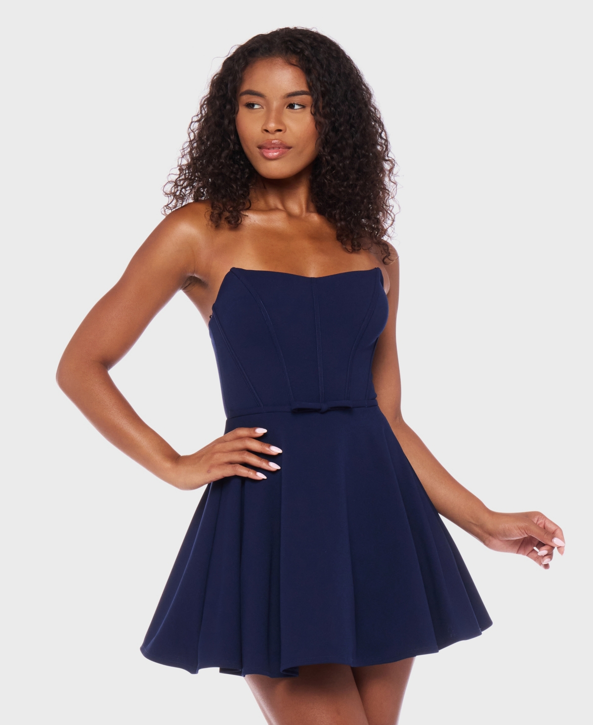 Click here for B Darlin Juniors Sleeveless Scuba Crepe Fit & Flar... prices