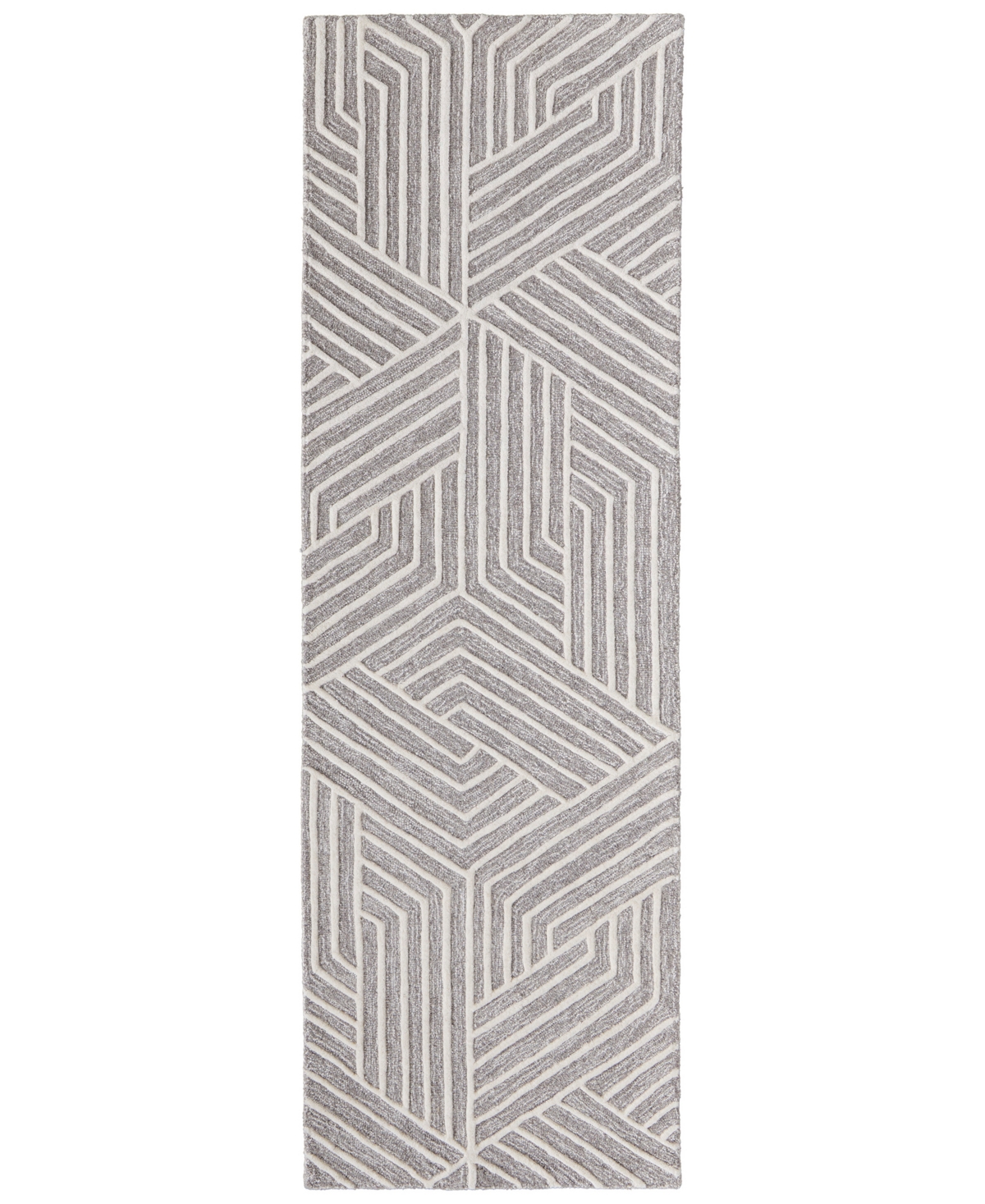 Click here for Feizy Lytton T8010 26x8 Runner Area Rug - Gray  Iv... prices