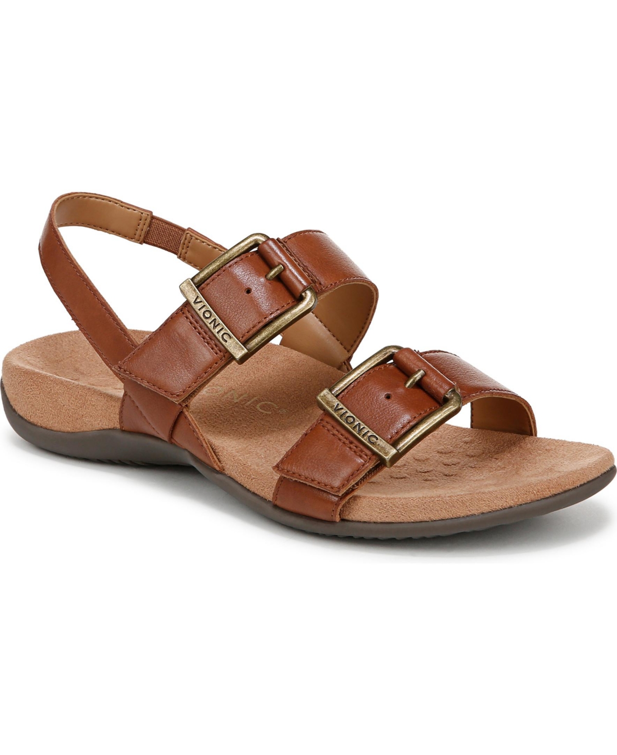 Click here for Vionic Womens Reese Slingback Sandals - Tan leathe... prices