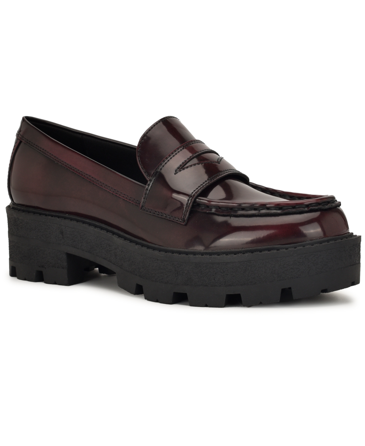 Click here for Nine West Womens Keram Chunky Lug Sole Penny Loafe... prices