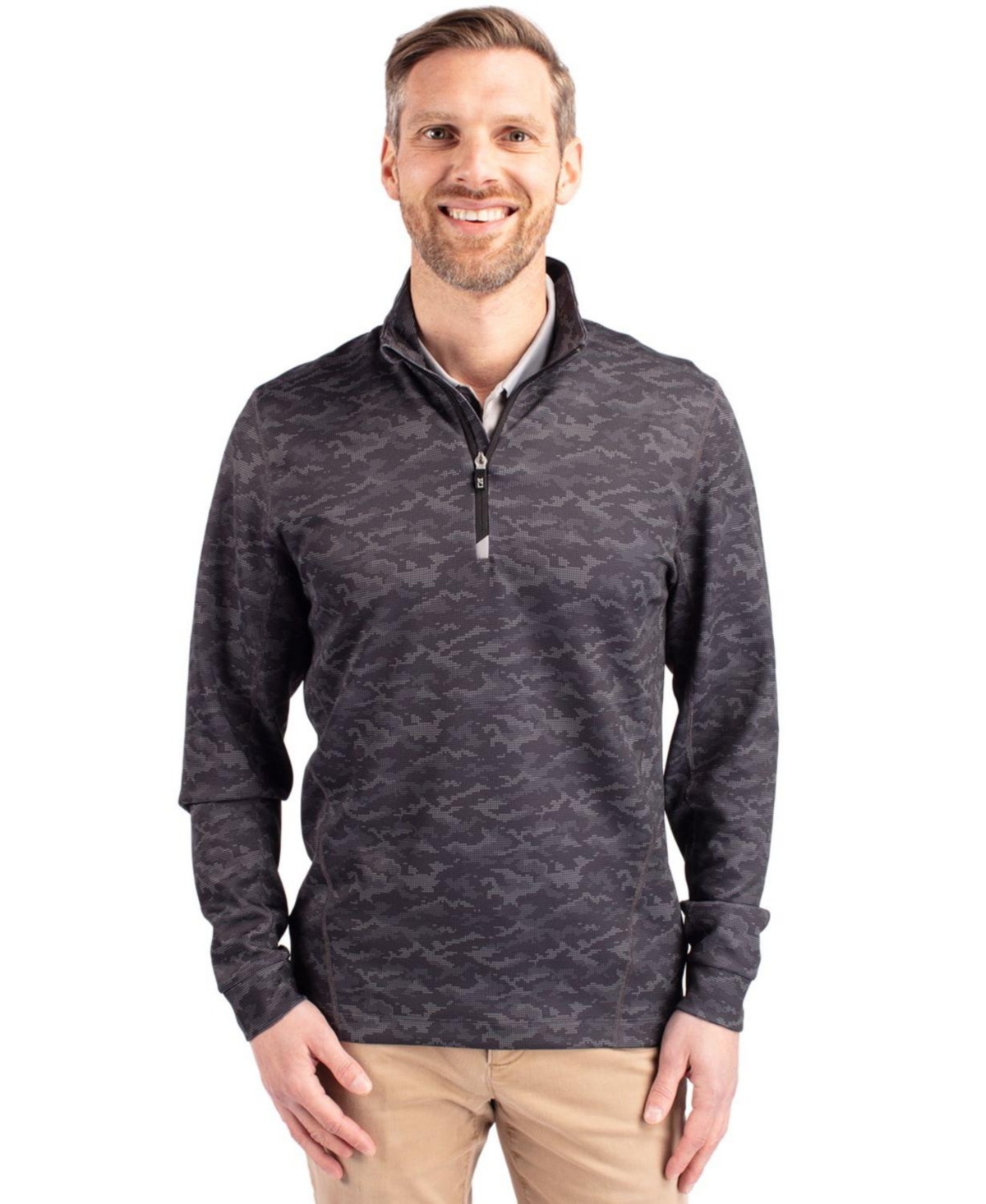 Click here for Cutter & Buck Traverse Stretch Eco Camo Print Quar... prices