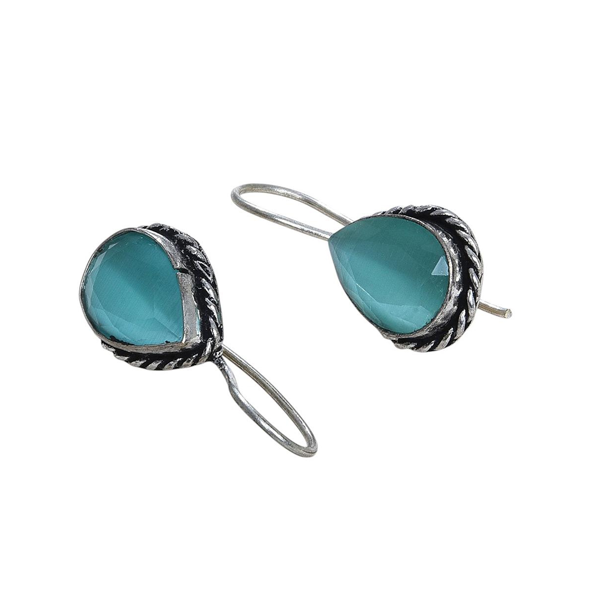 Click here for Sohi Teardrop-Stone Drop Earrings - Blue prices