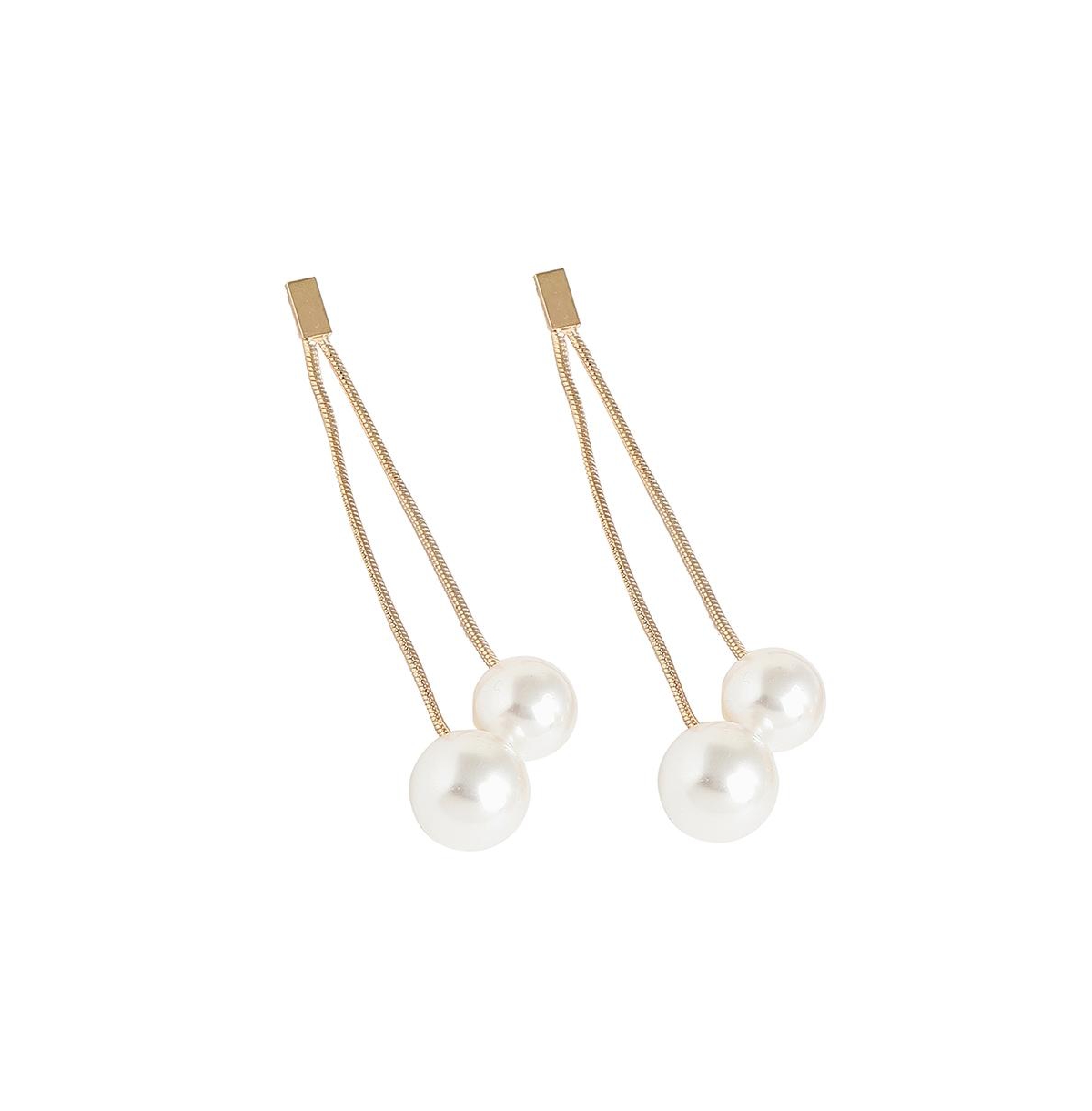 Click here for Sohi Pellet-Party Drop Earrings - White prices
