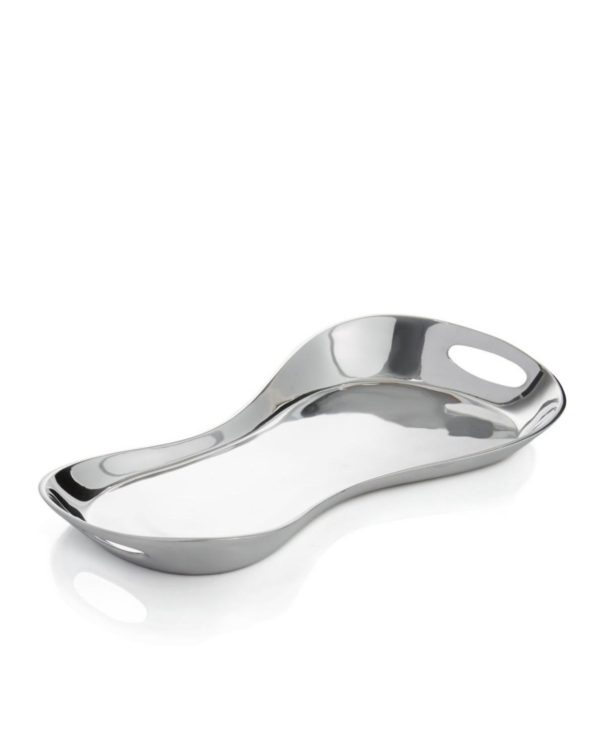 Click here for Nambe Morphik Handled Tray - Silver prices