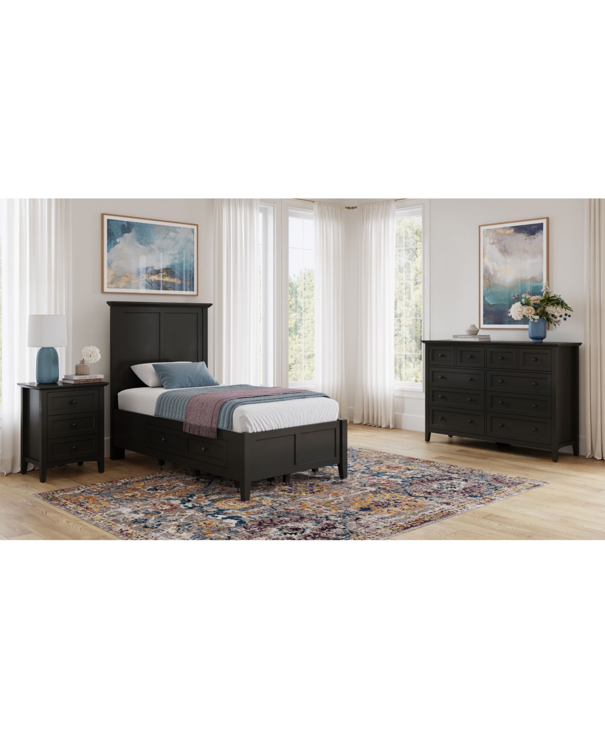 Click here for Hedworth Twin Storage 3-Pc. Set (Bed  Dresser & Ni... prices