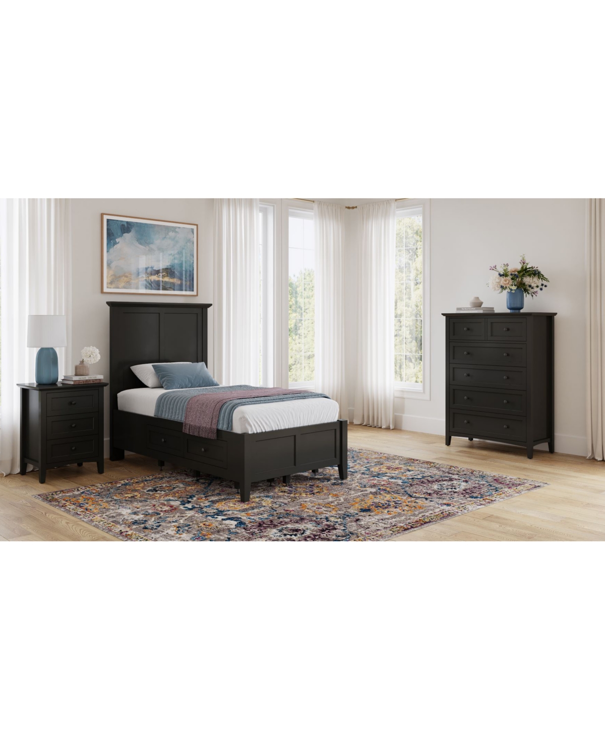 Click here for Hedworth Twin Storage 3-Pc. Set (Bed  Chest & Nigh... prices